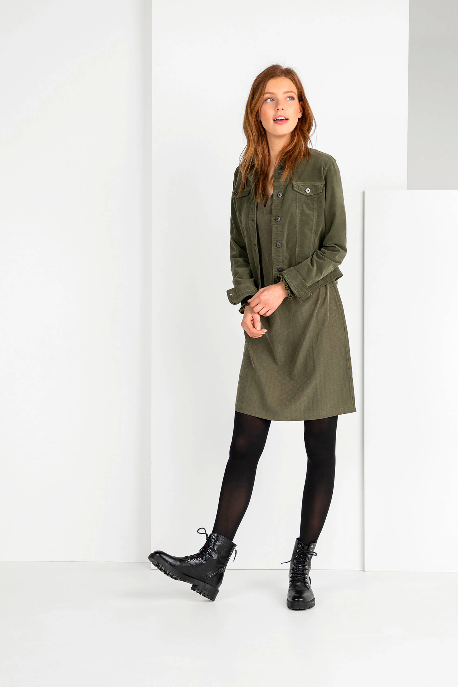 Expresso jurk groen | wehkamp