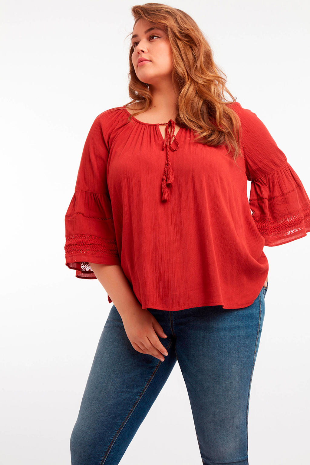 MS Mode top steen rood | wehkamp