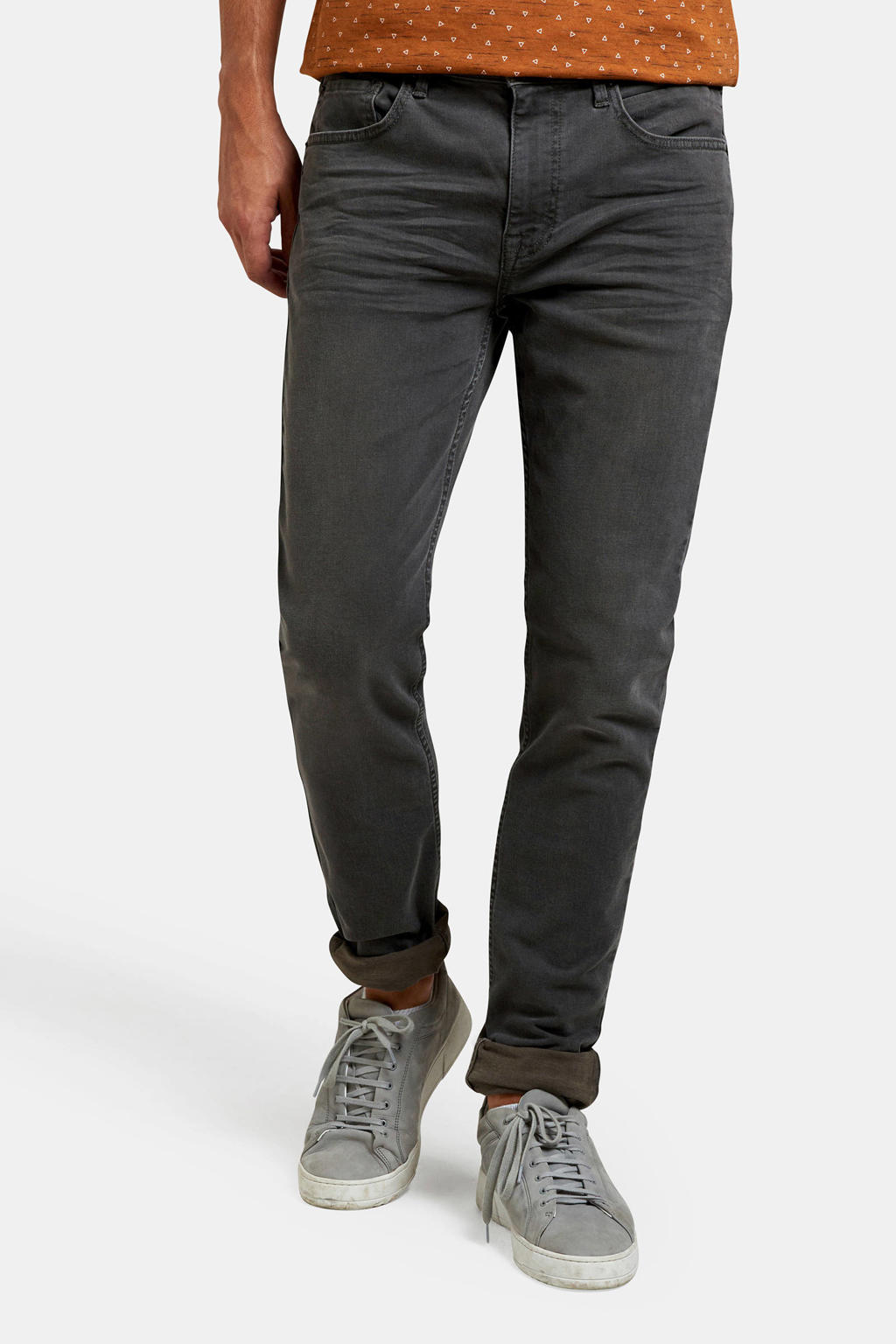 Shoeby slim fit jeans Faber brown | wehkamp