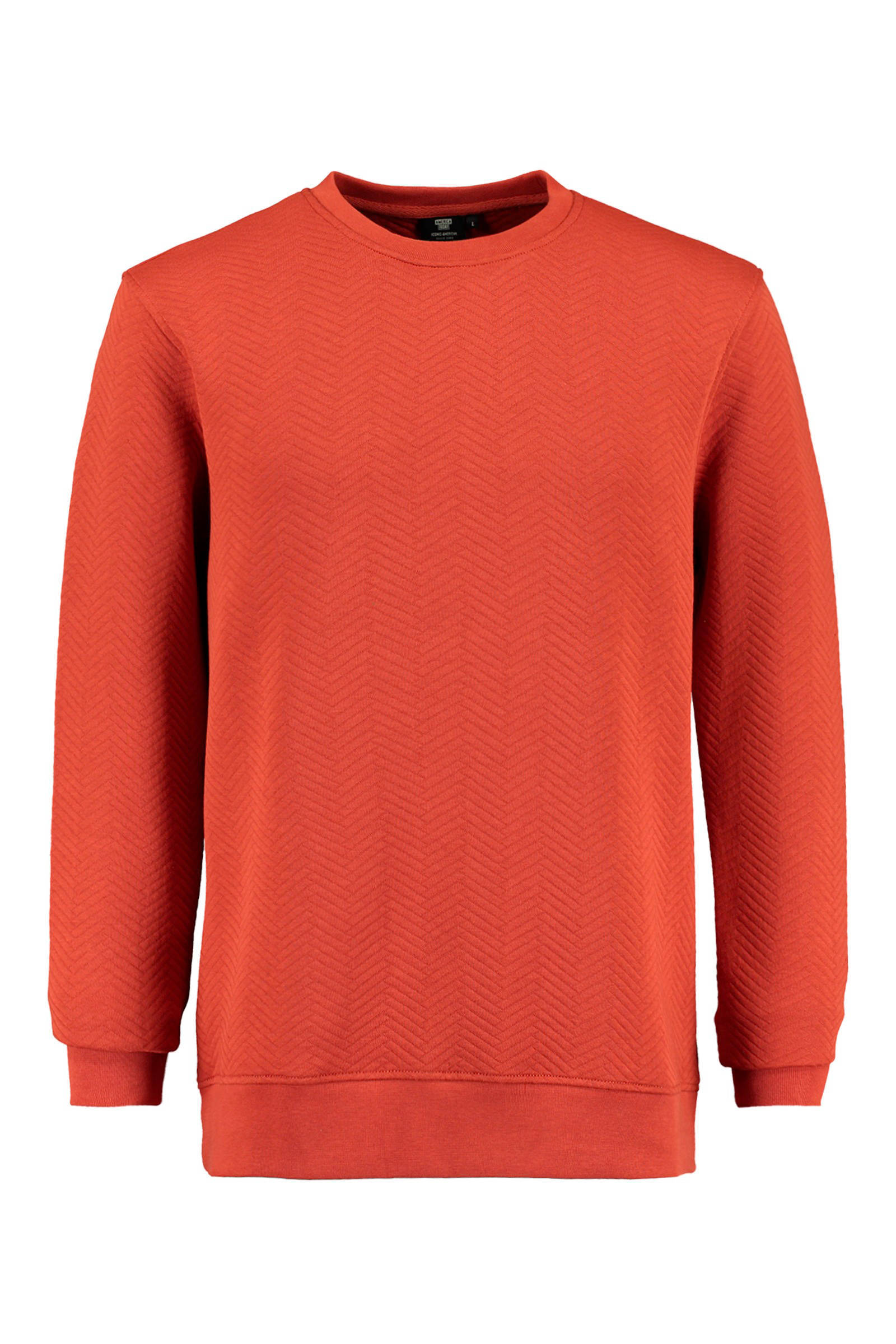 America Today sweater met textuur rood | wehkamp