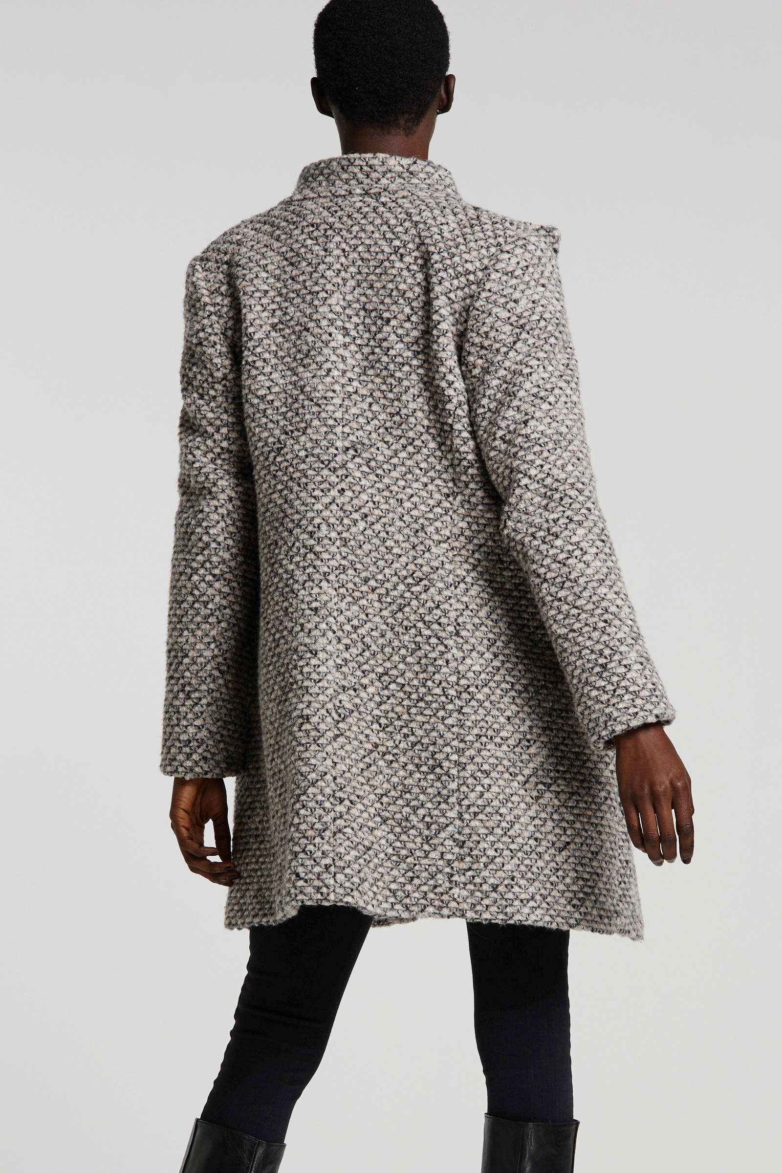 MILO coat Ninette met wol taupe | wehkamp
