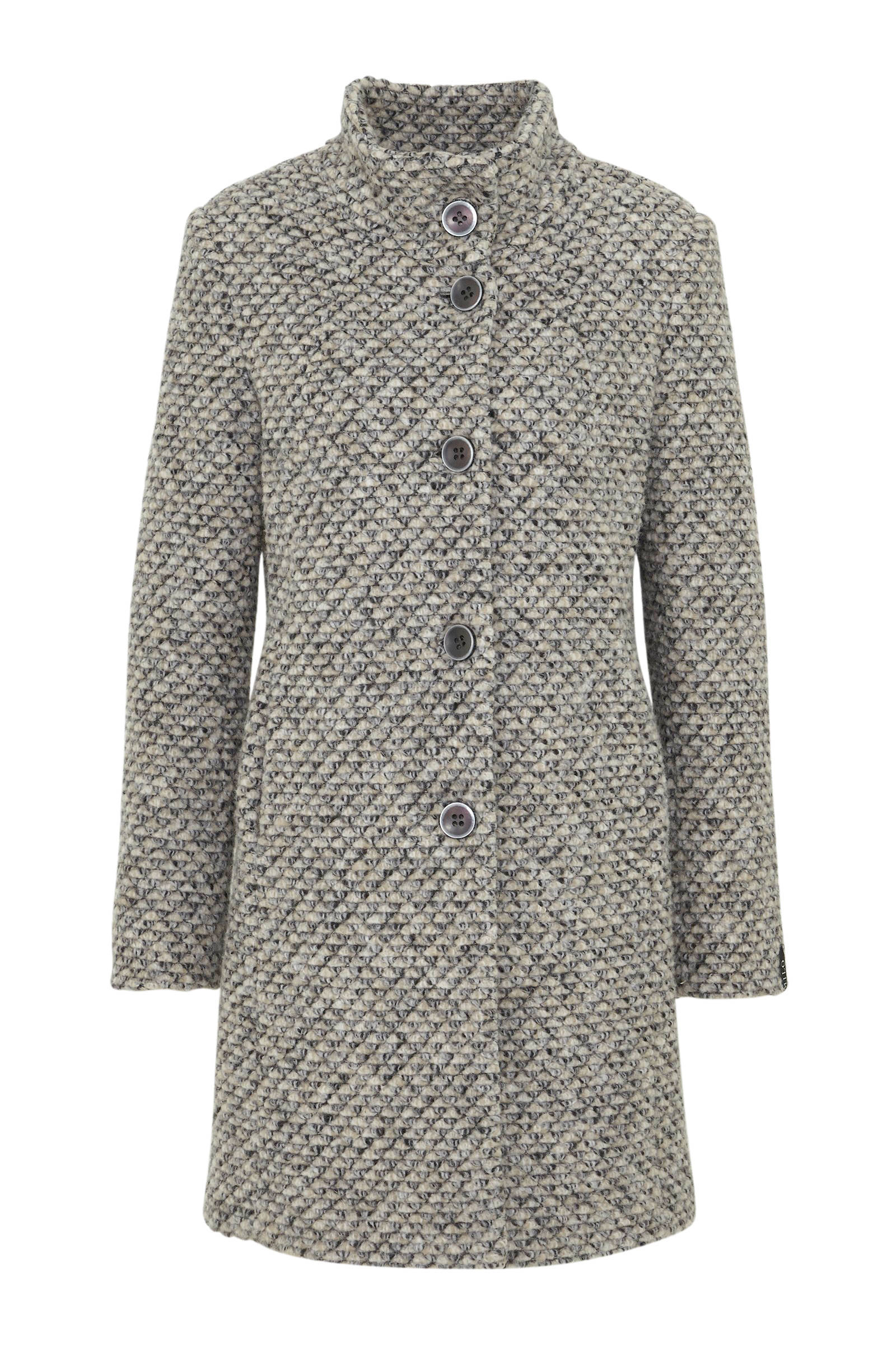 MILO coat Ninette met wol taupe | wehkamp