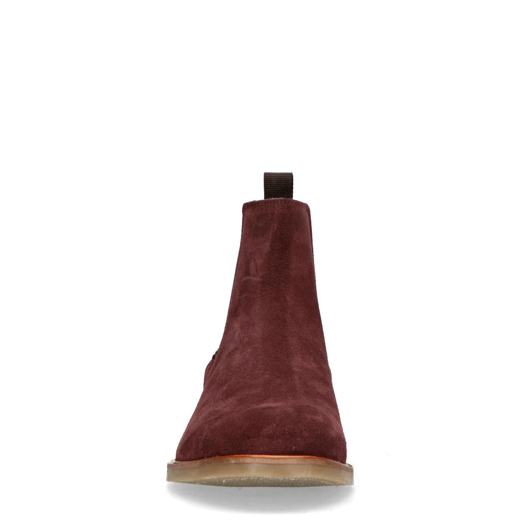 Sacha suède chelsea boots bordeauxrood | wehkamp