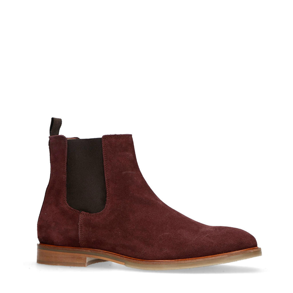 Sacha suède chelsea boots bordeauxrood | wehkamp