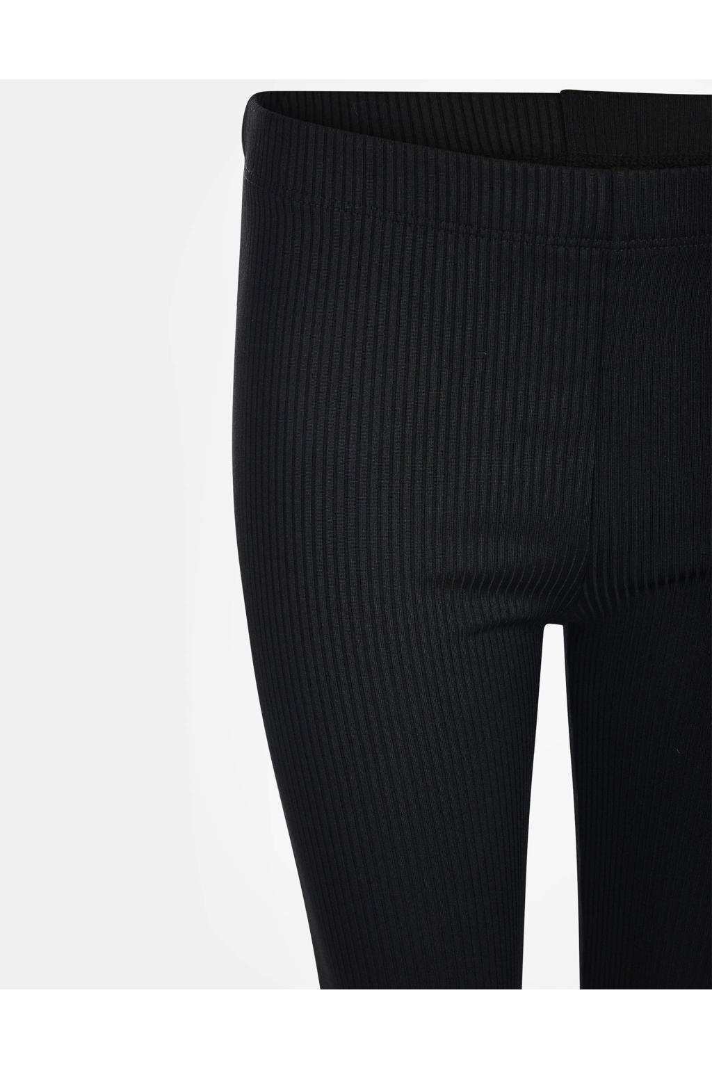 Shoeby flared legging Rib zwart | wehkamp
