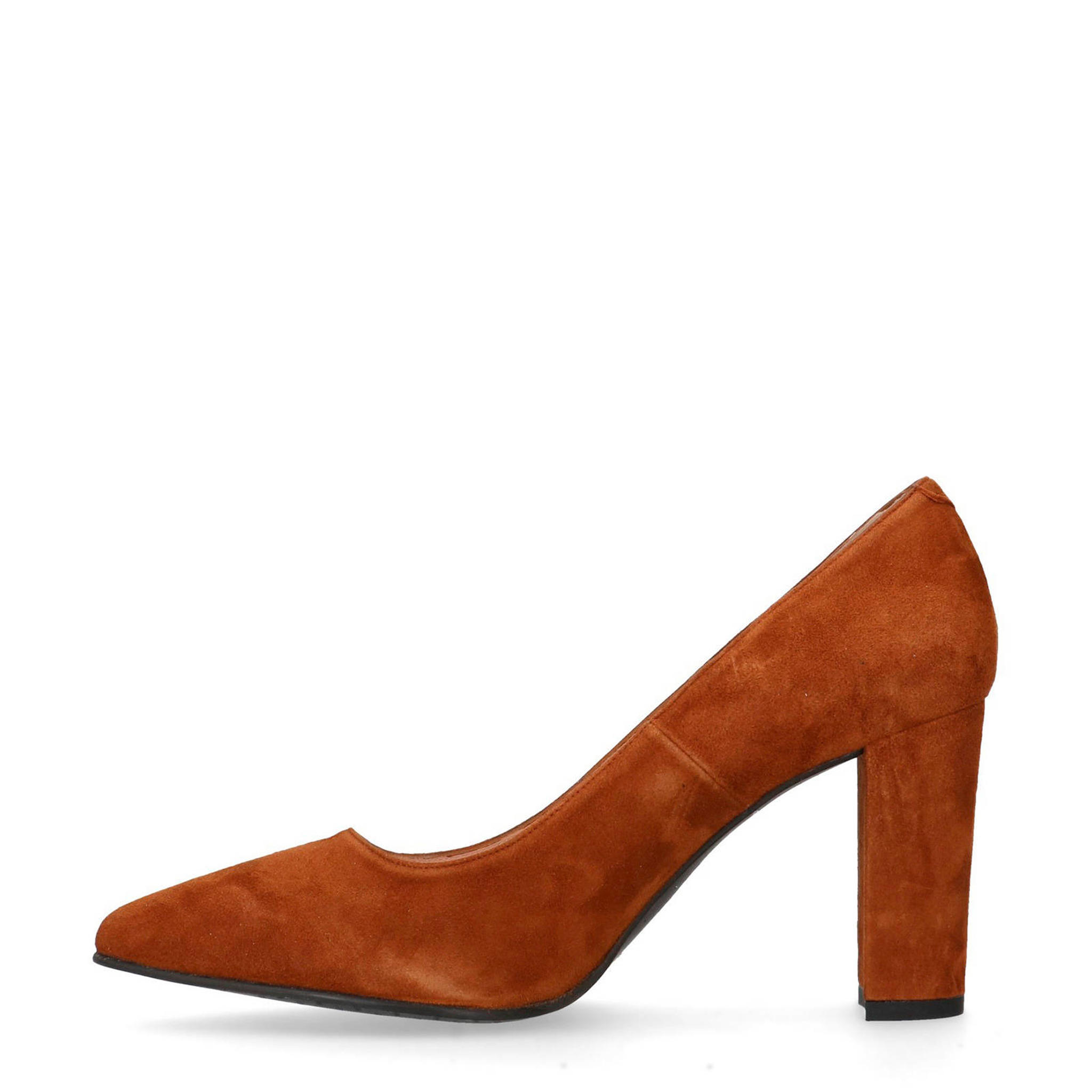 Manfield suède pumps cognac | wehkamp