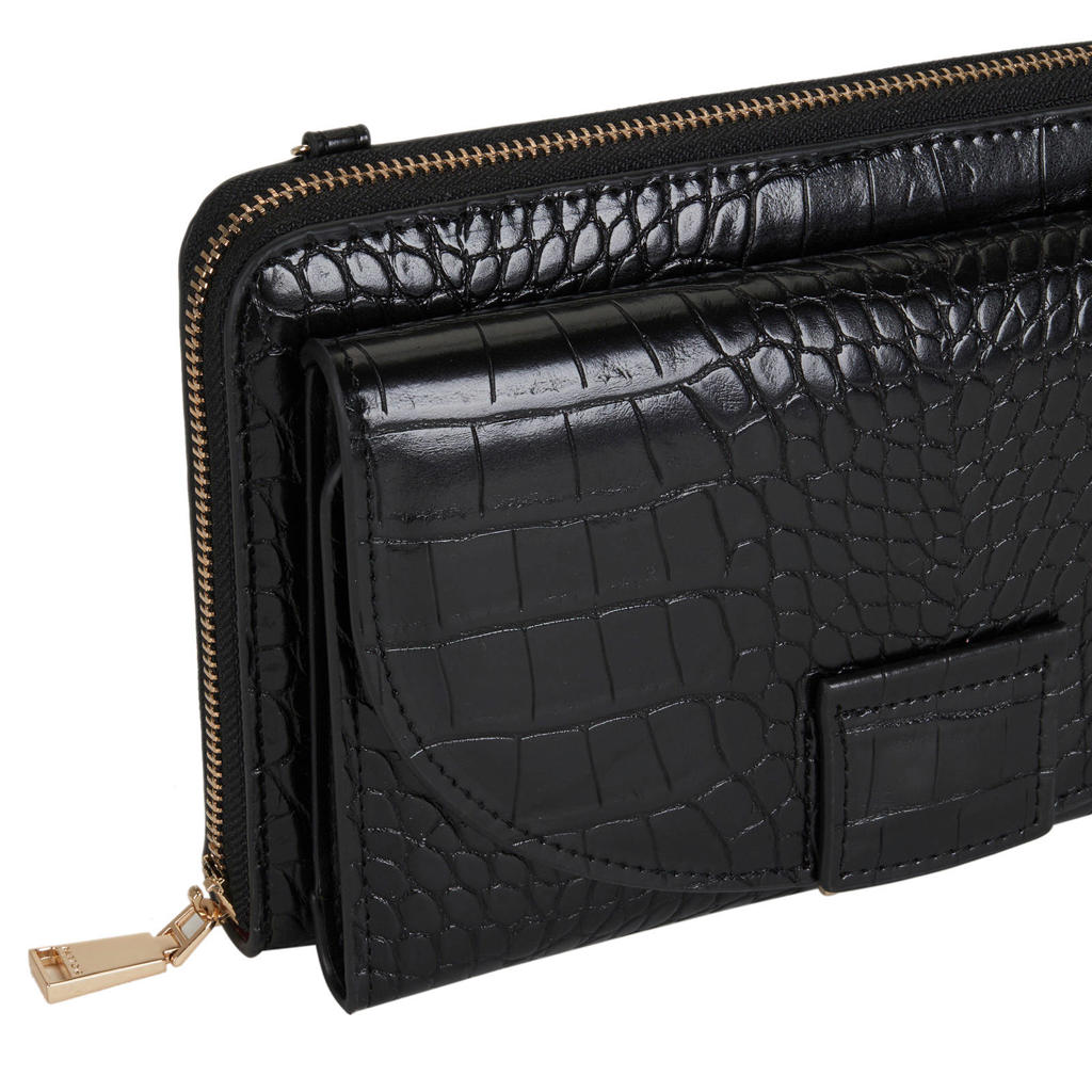 Parfois crossbody tas croco zwart | wehkamp
