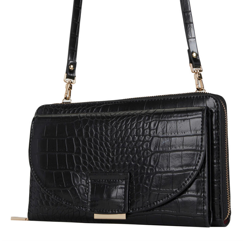 Parfois crossbody tas croco zwart | wehkamp