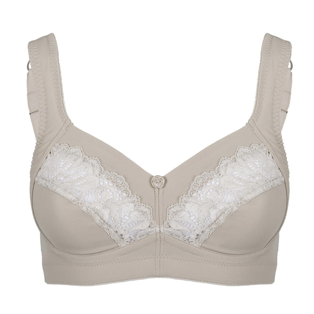 Swegmark niet-voorgevormde bh zonder beugel Meadow beige | wehkamp