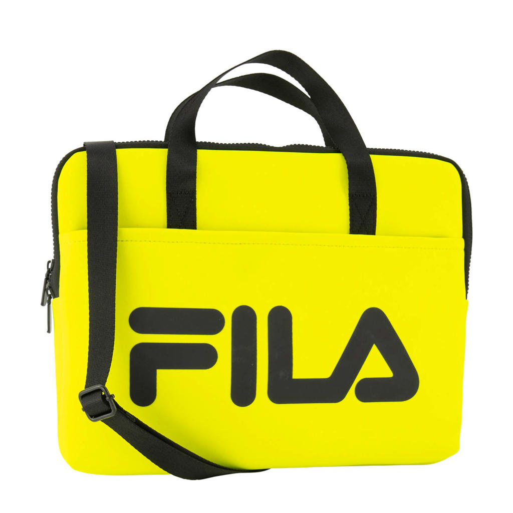 Fila laptoptas geel | wehkamp