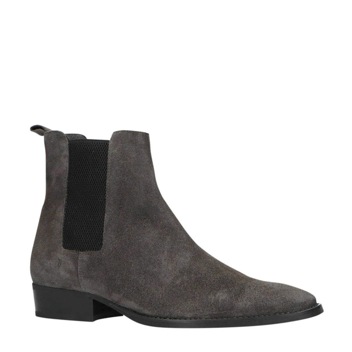 Manfield suède chelsea boots antraciet | wehkamp