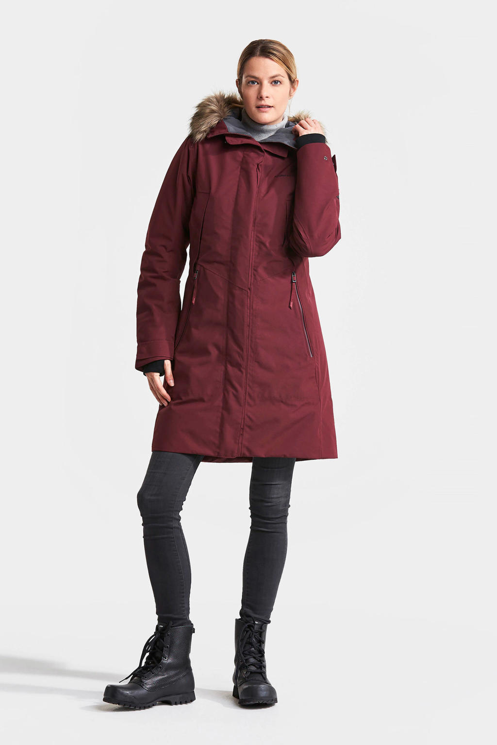Didriksons parka Mea donkerrood | wehkamp