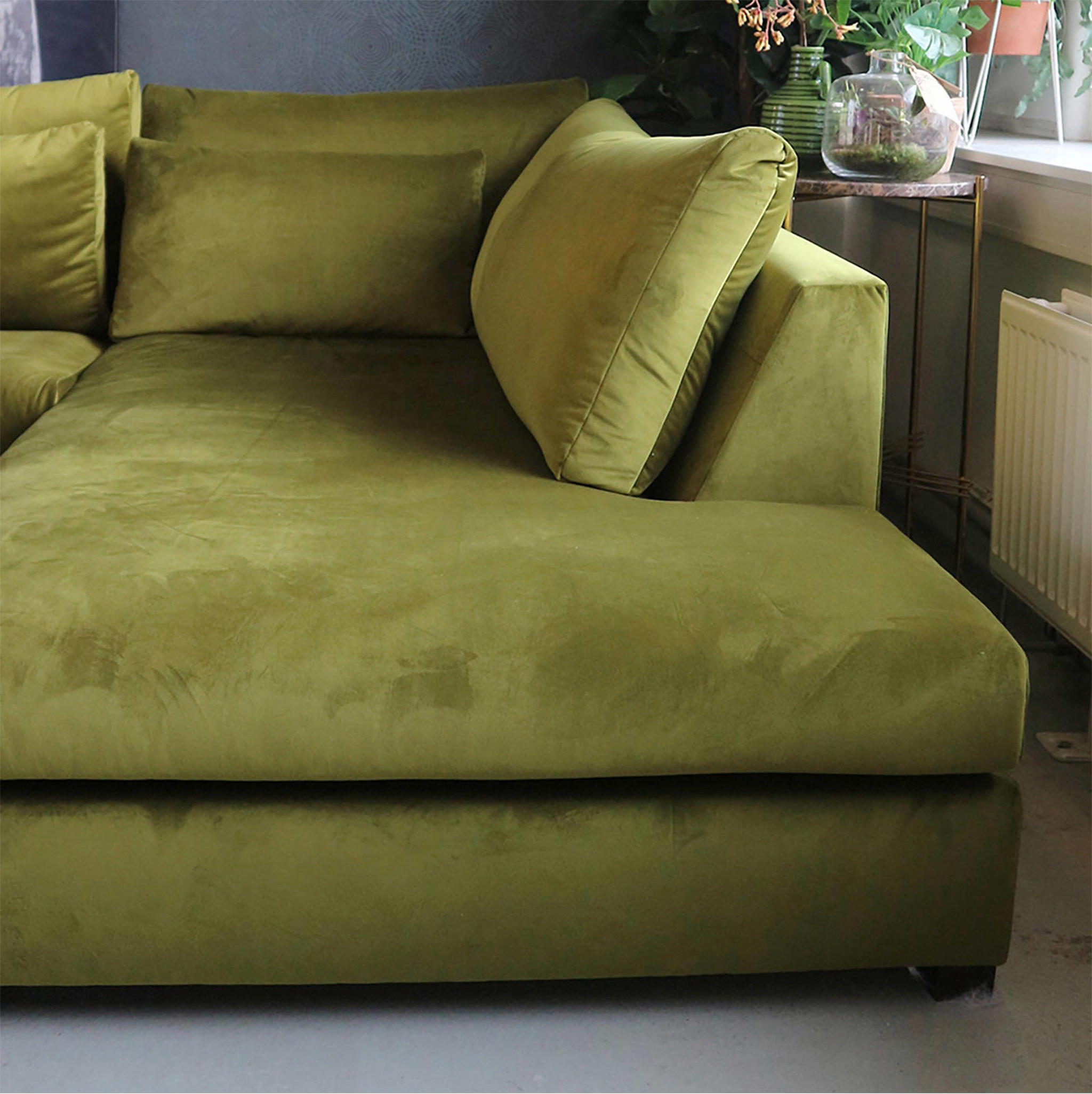 4X6 SOFA hoekbank rechts X2 velours | wehkamp
