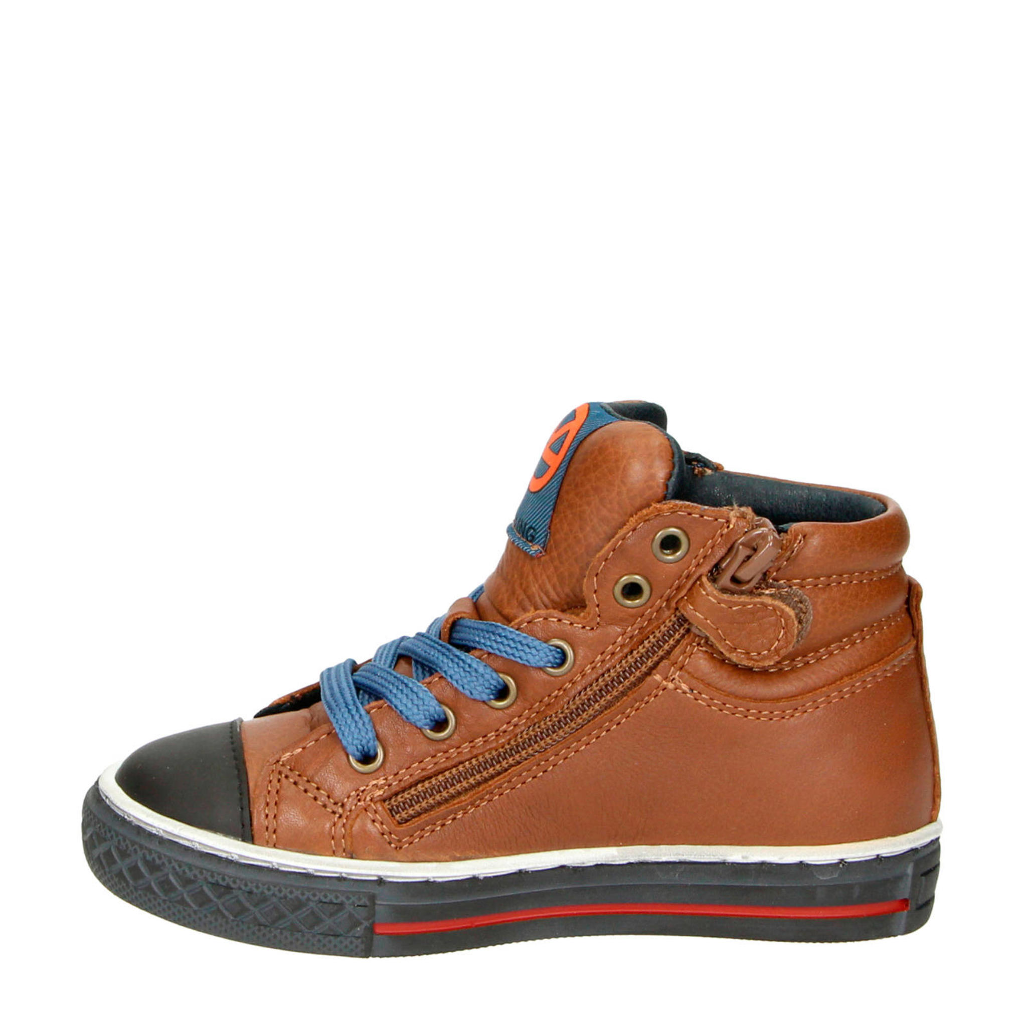 Kipling Basket 1 leren sneakers cognac/blauw | wehkamp
