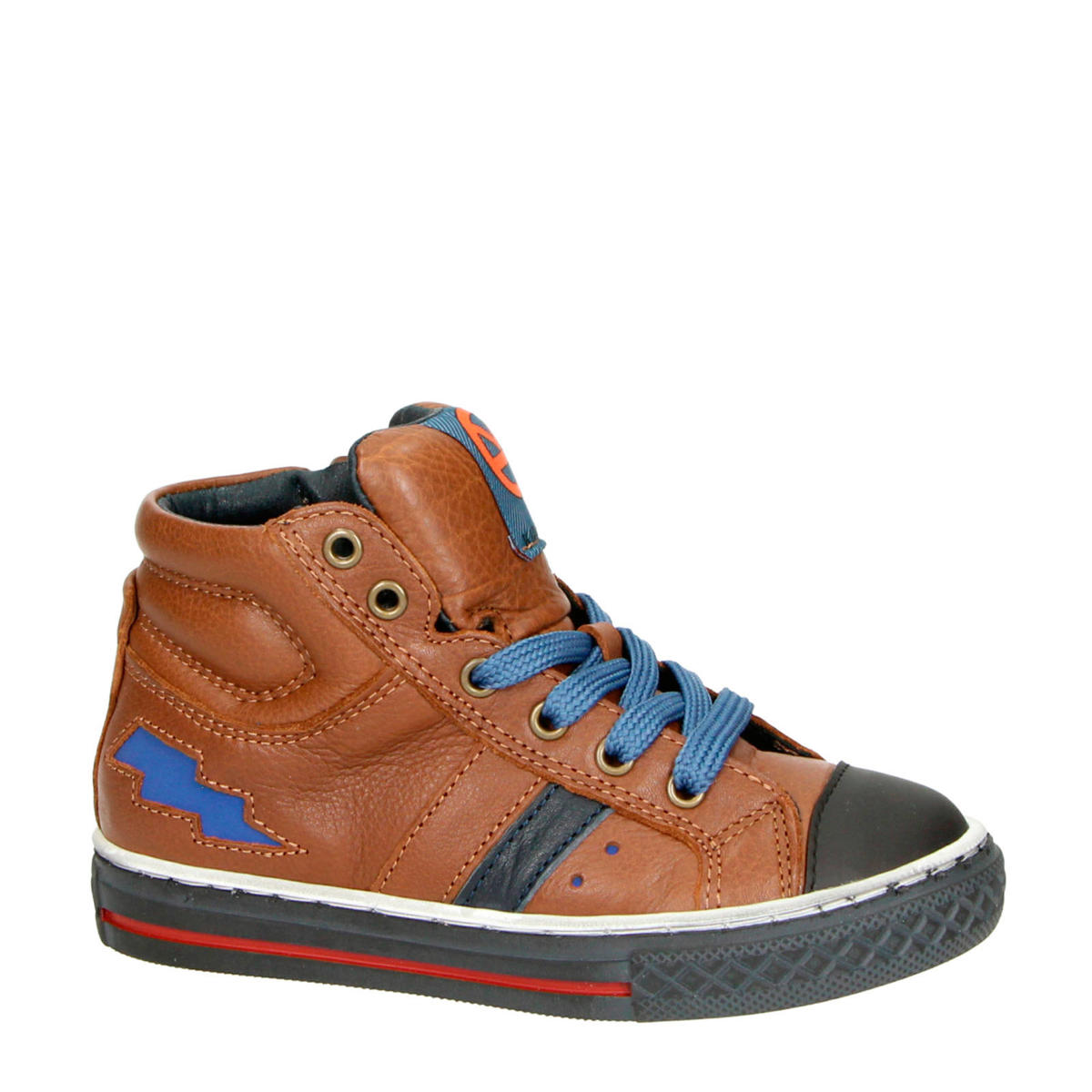 Kipling Basket 1 leren sneakers cognac/blauw | wehkamp