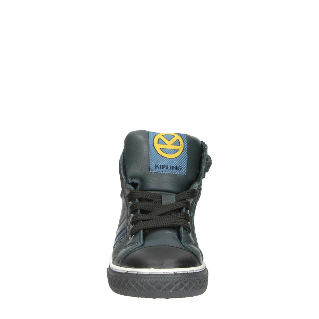 Kipling Basket 1 leren sneakers zwart/geel | wehkamp