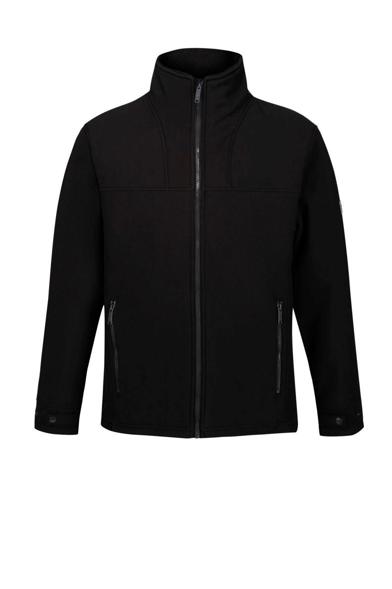 Regatta softshell jack zwart | wehkamp