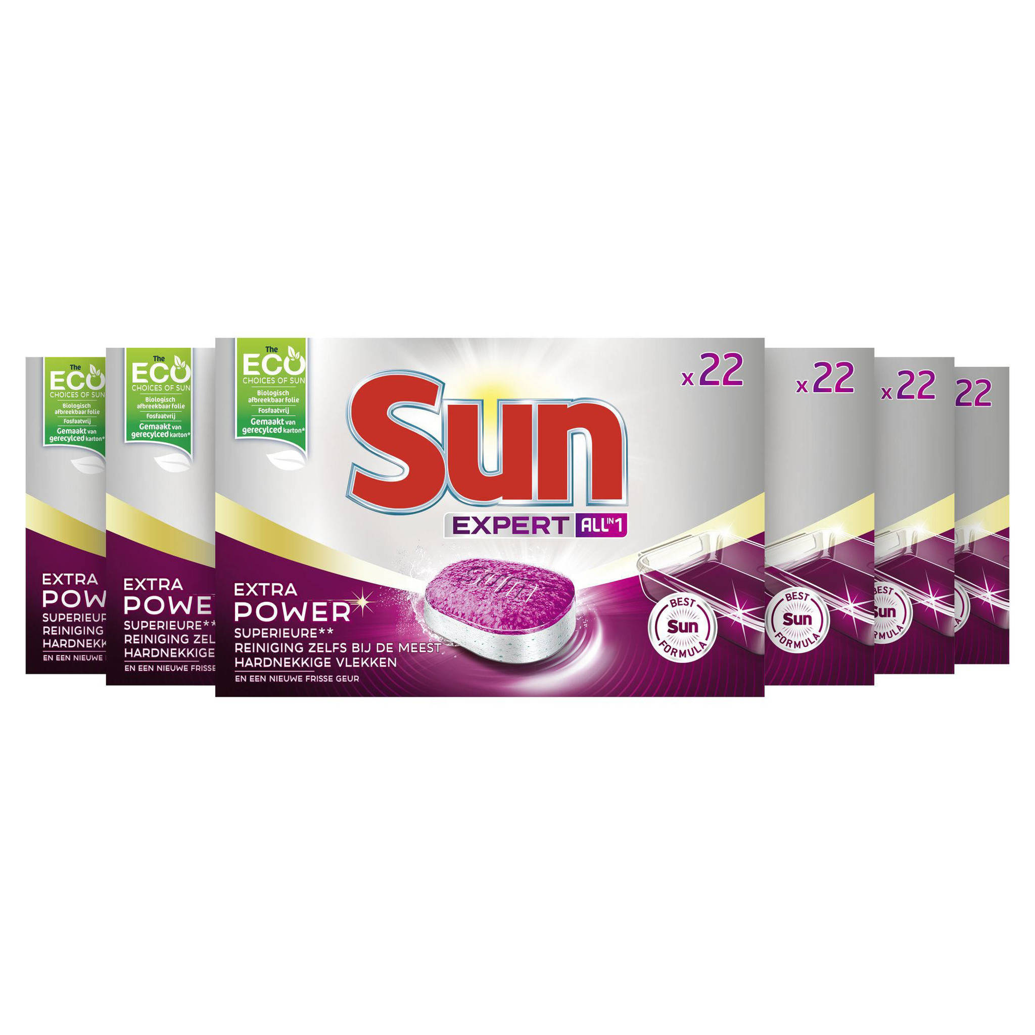 Sun Expert All-in-1 Extra Power vaatwasmiddel - 132 vaatwastabletten ...