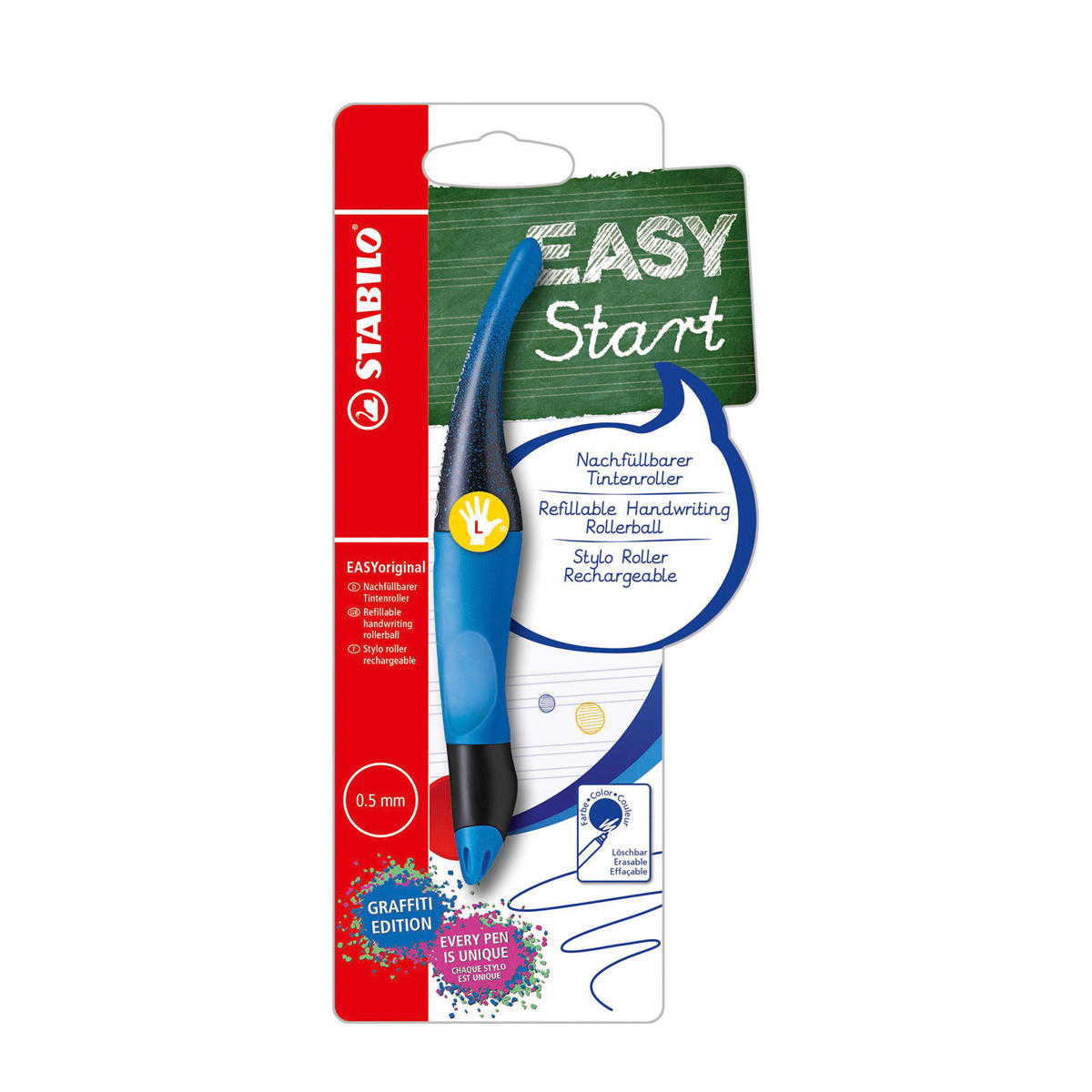 STABILO Ergonomische Rollerball - EASYoriginal - Linkshandig - Blauwe ...
