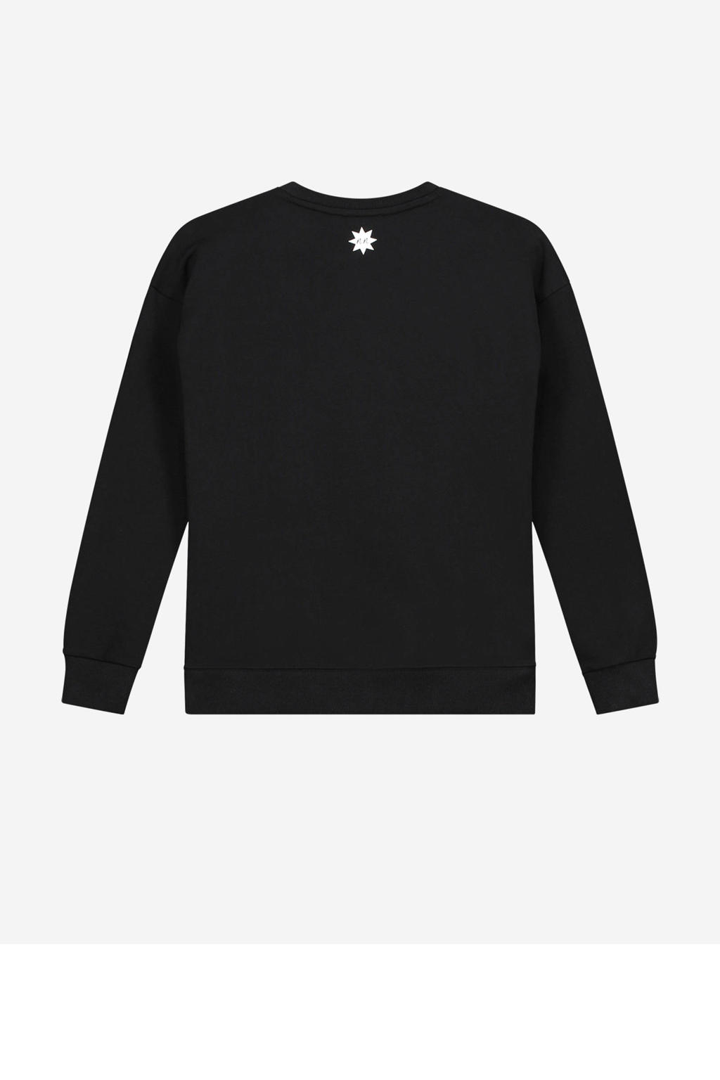 NIK&NIK sweater Kim N met printopdruk zwart/wit | wehkamp