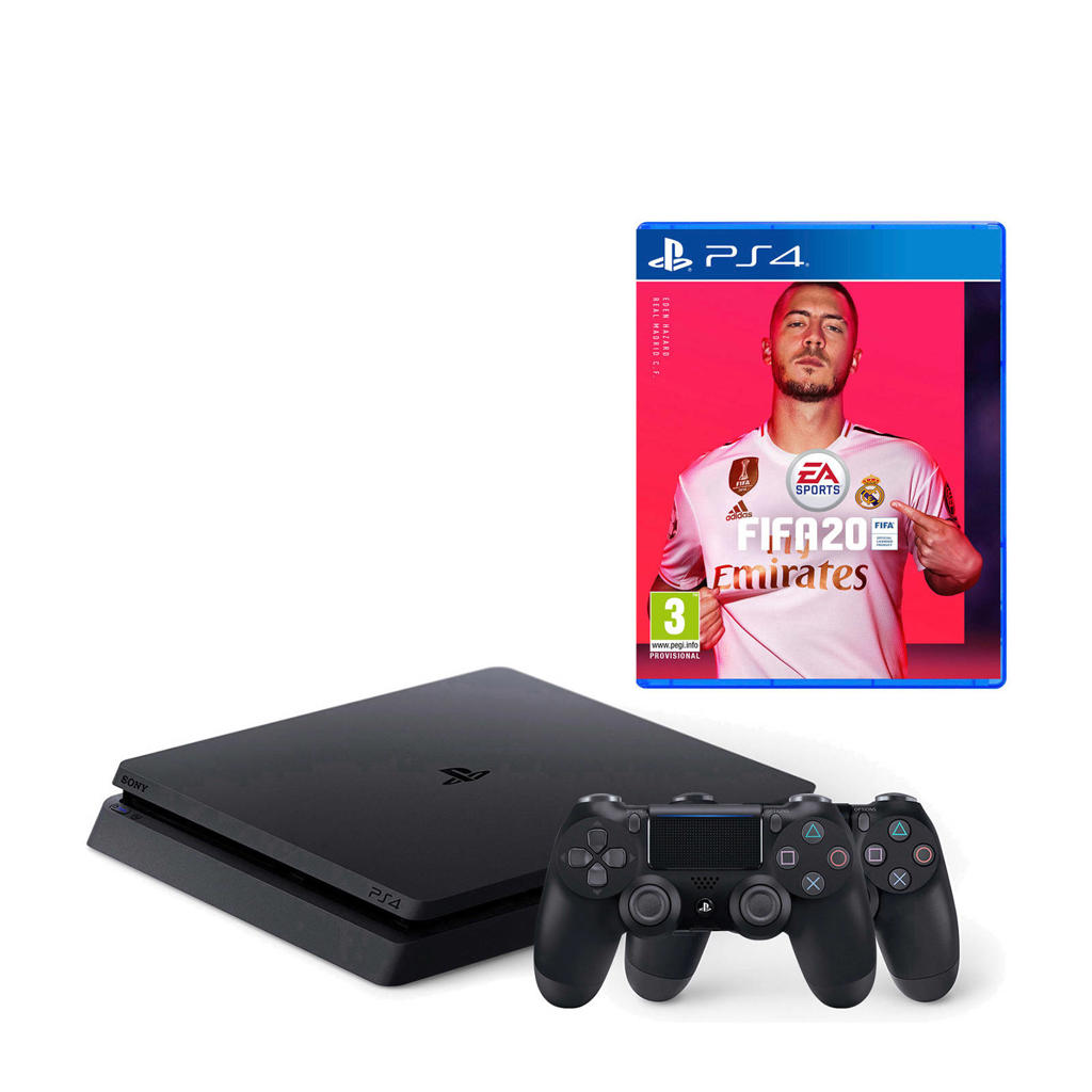 Sony PlayStation 4 500GB + FIFA 20 bundel + 2 controllers | wehkamp