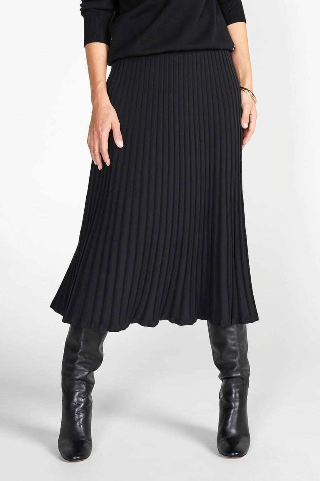 Steps plissé rok zwart | wehkamp