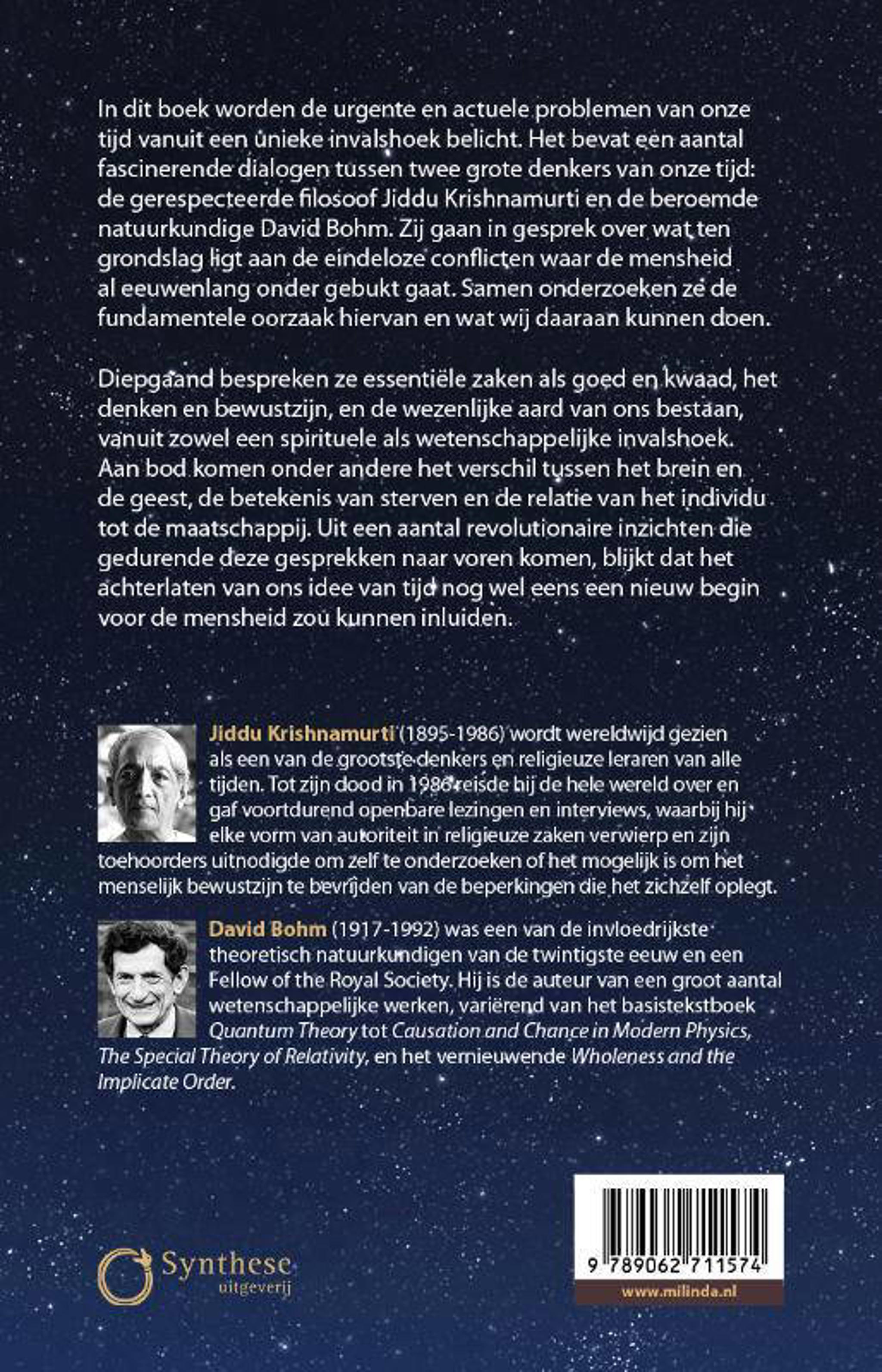 Jiddu Krishnamurti en David Bohm Het einde van tijd | wehkamp