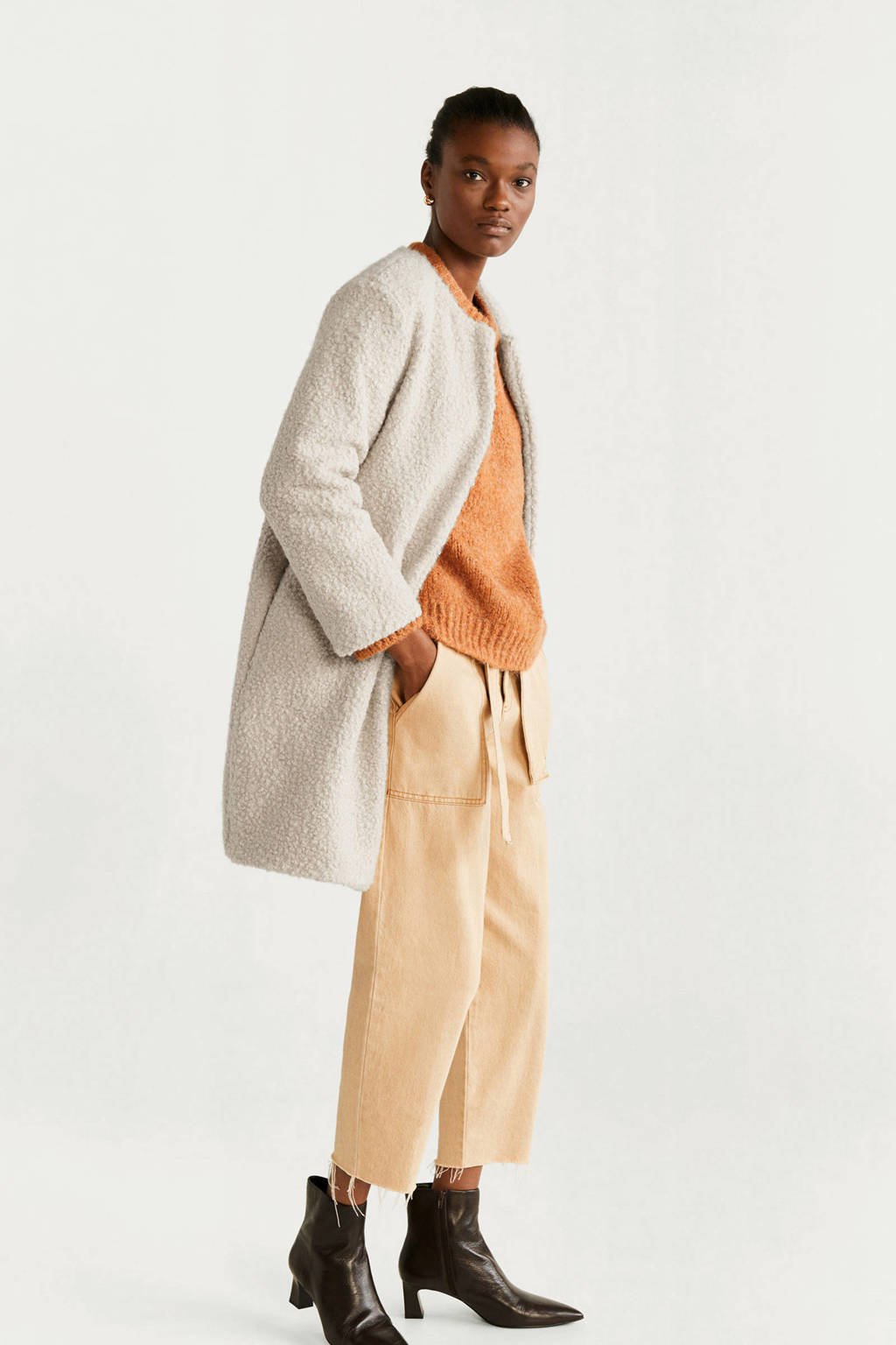 Mango teddy jas wit | wehkamp