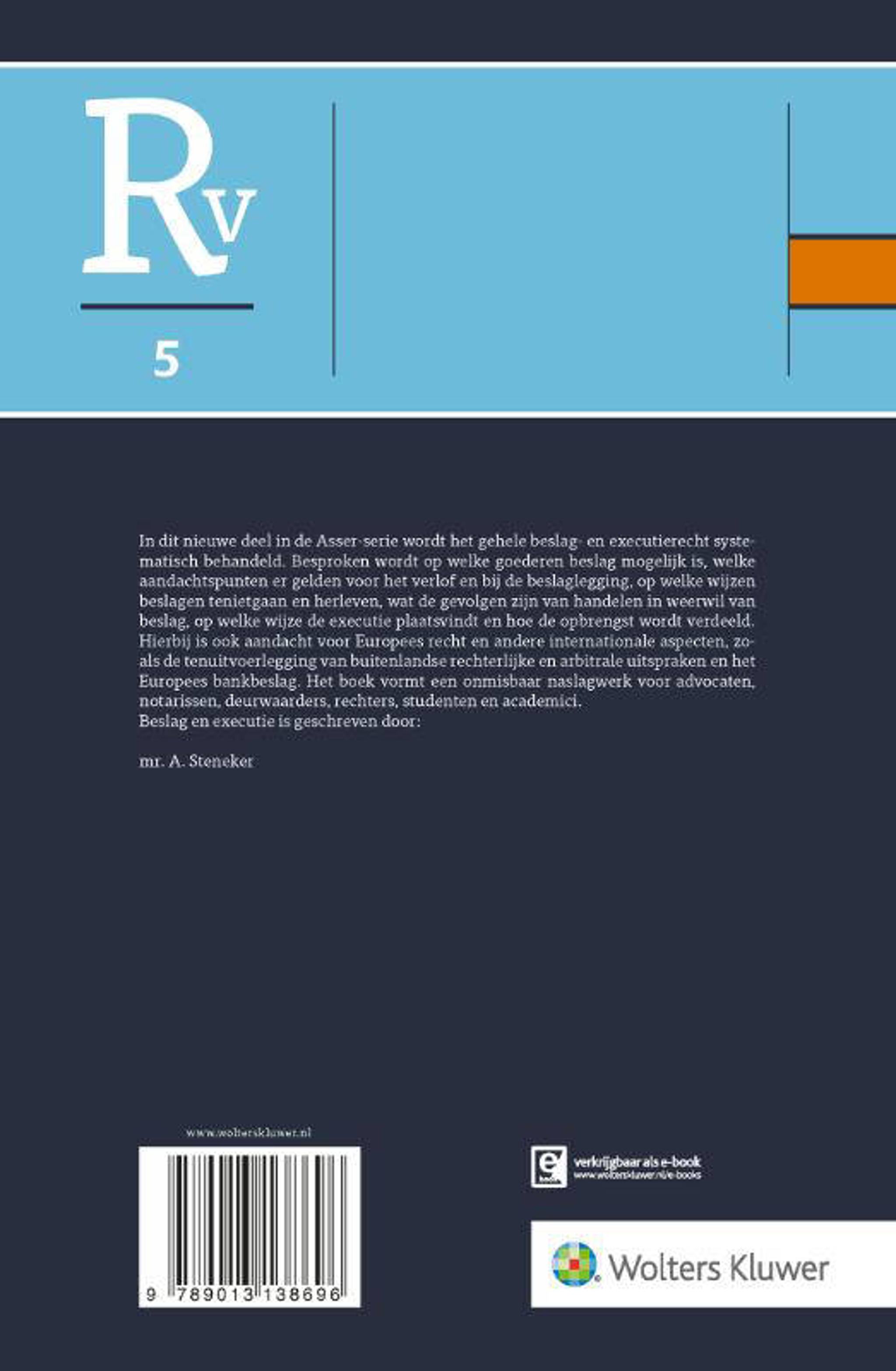 Mr. A. Steneker Asser-serie: Beslag en executie | wehkamp