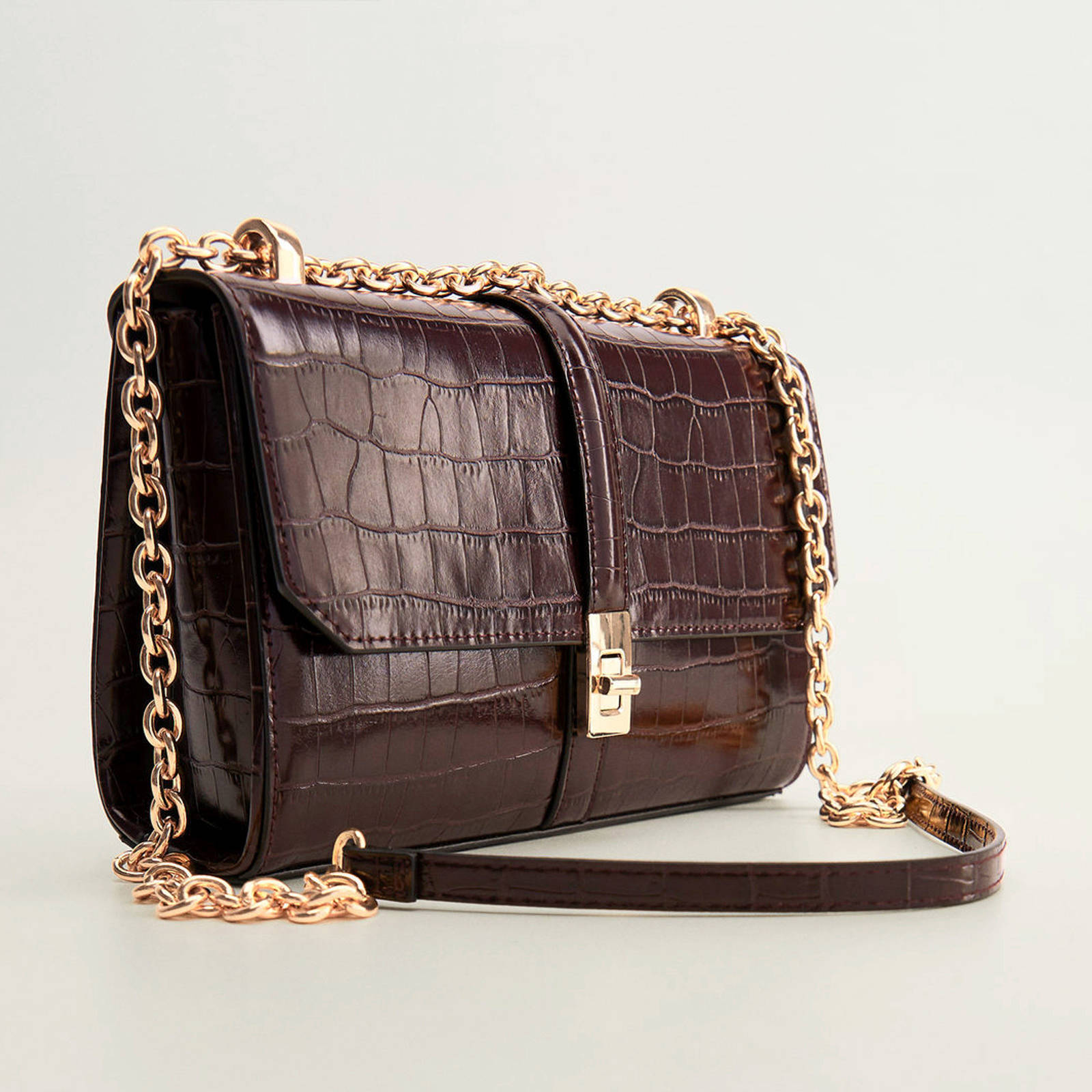 Mango handtas donkerrood | wehkamp