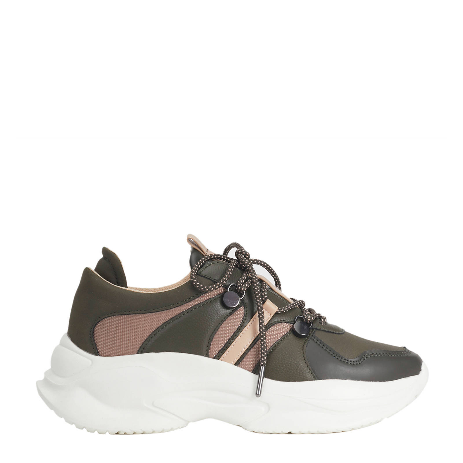 Parfois chunky sneakers kaki/multi | wehkamp