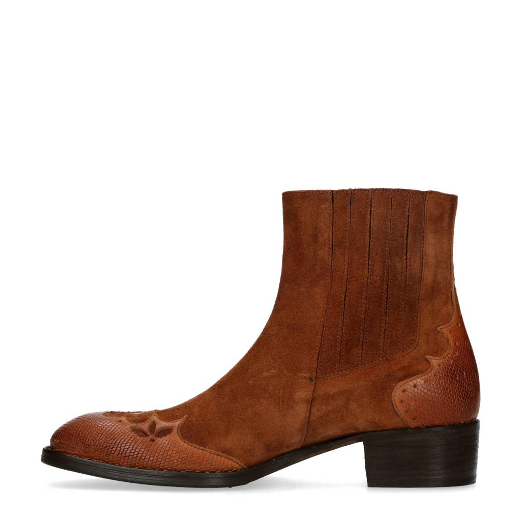 Sacha suède chelsea boots cognac | wehkamp