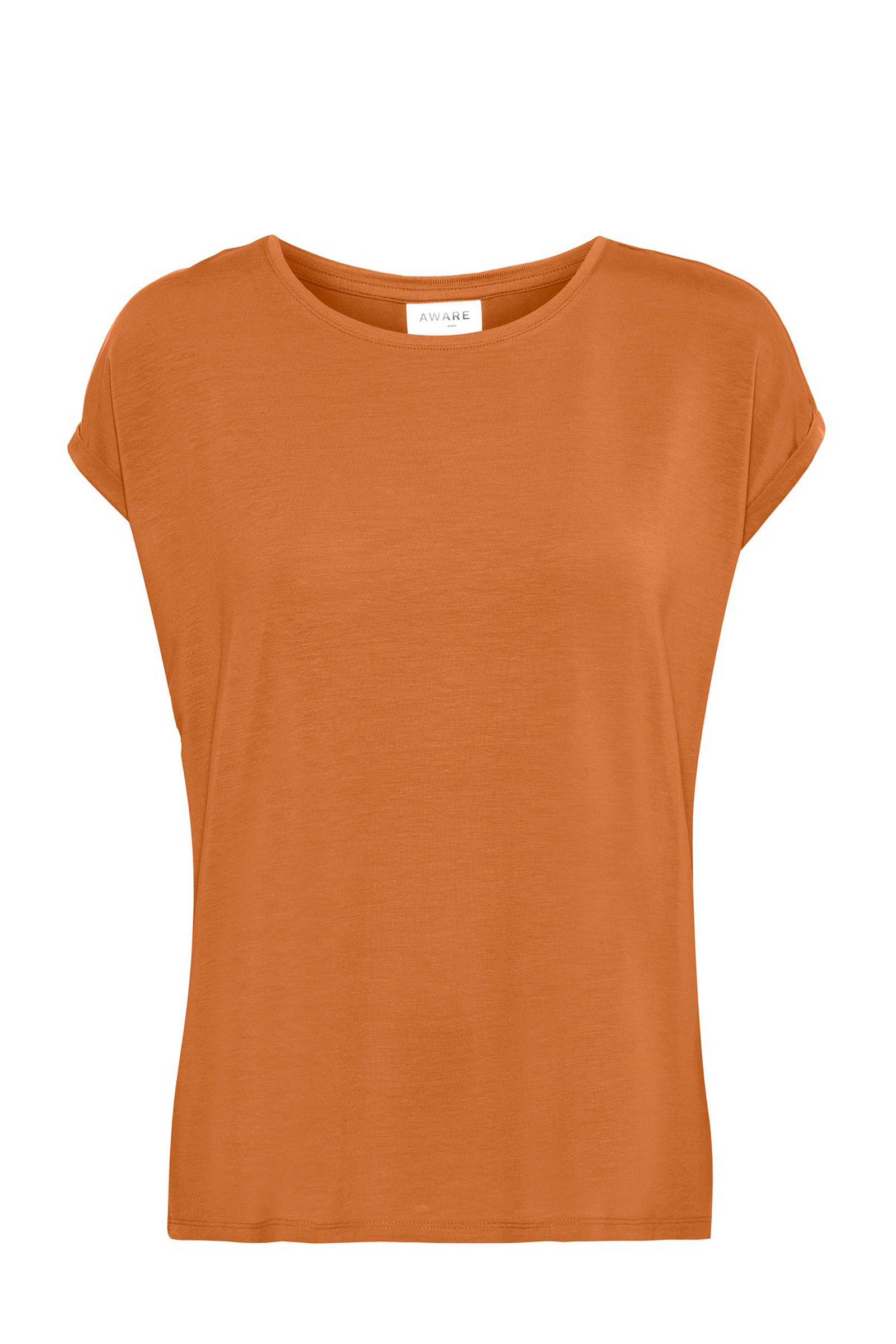 AWARE by VERO MODA T-shirt bruin | wehkamp AWARE by VERO MODA T-shirt bruin | wehkamp