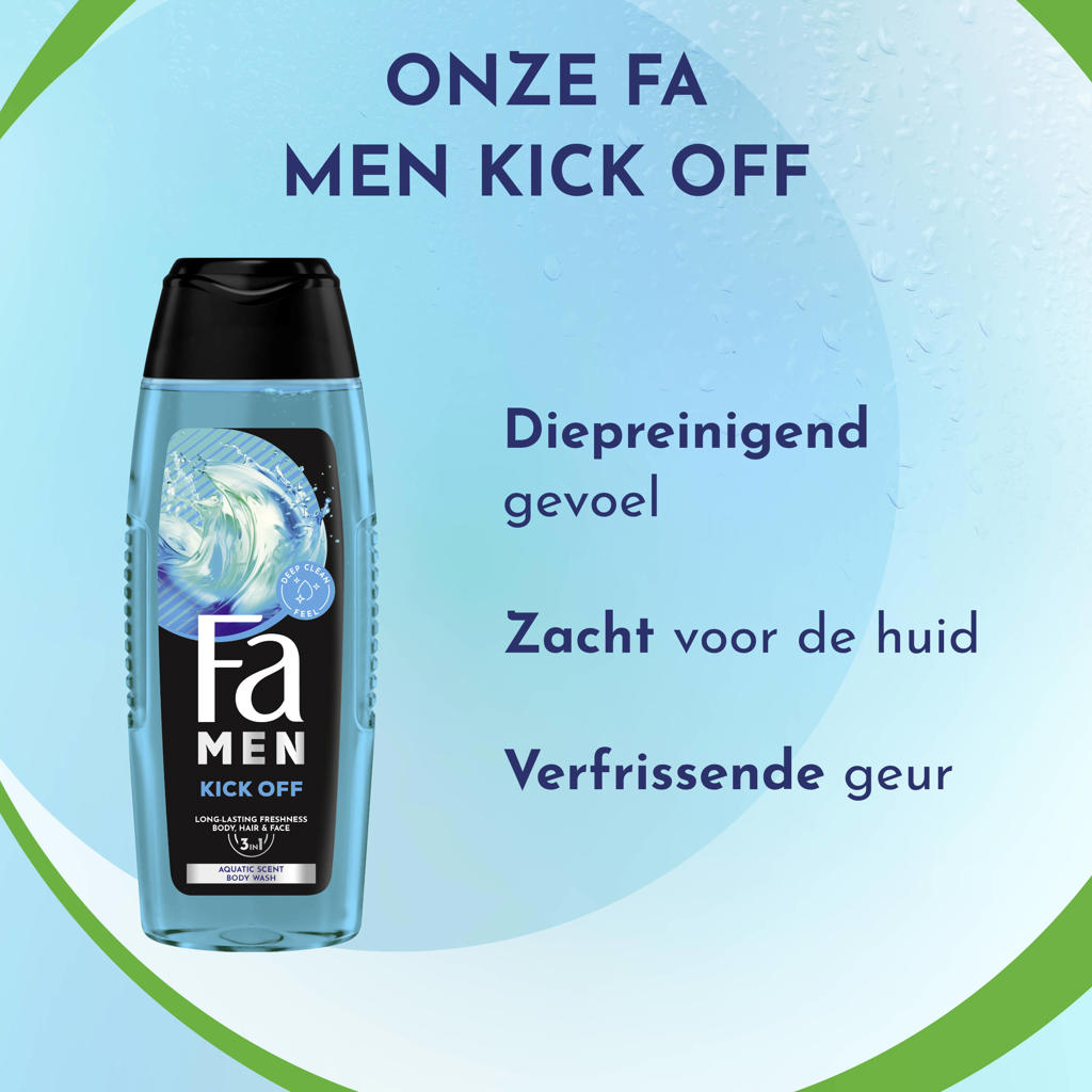 Fa Men Perfect Wave douchegel - 6 x 250 ml - voordeelverpakking | wehkamp