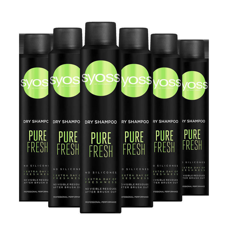 Syoss Pure Fresh droogshampoo - 6x 200ml multiverpakking | wehkamp