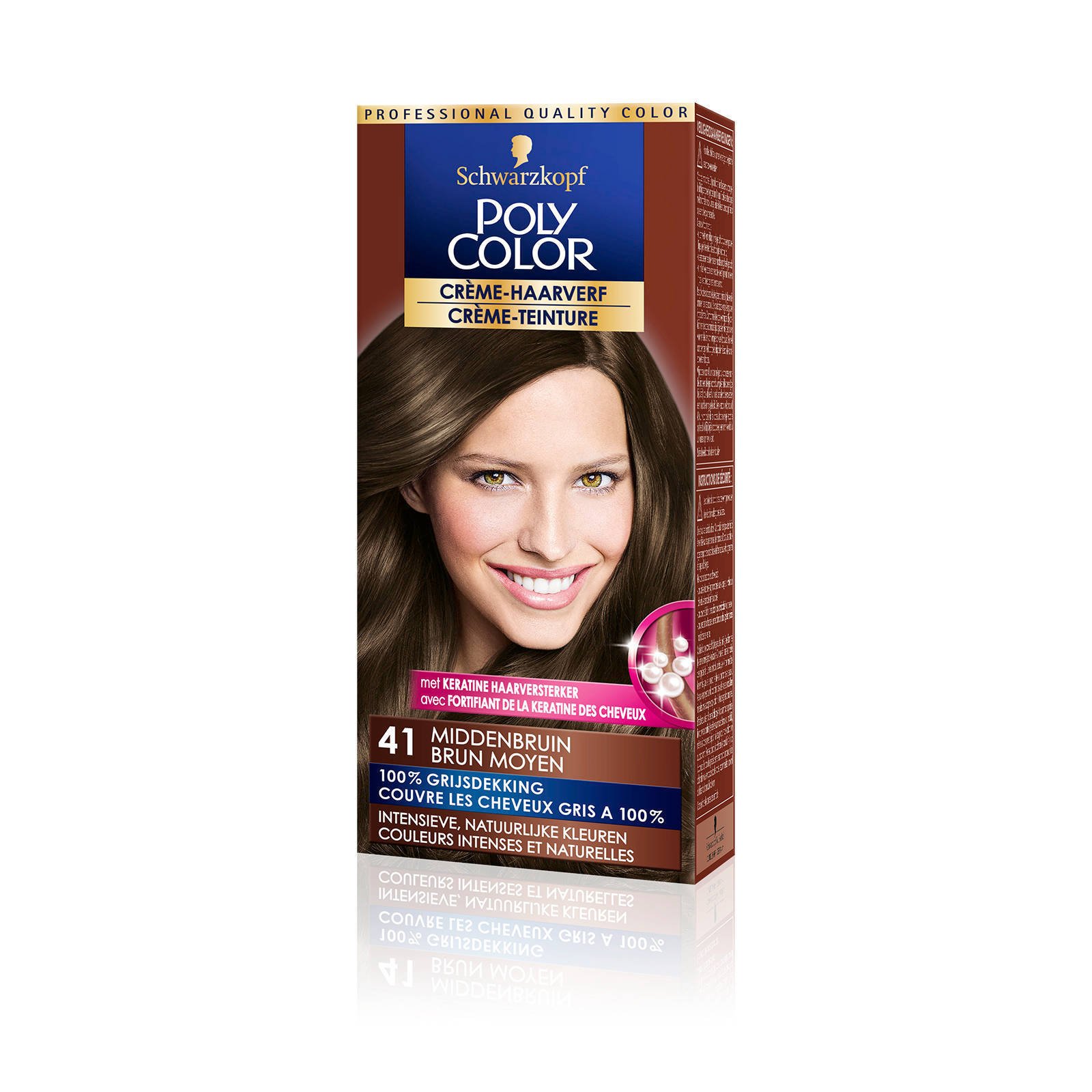 Schwarzkopf Poly Palette Poly Color Creme haarkleuring - 41 Middenbruin ...