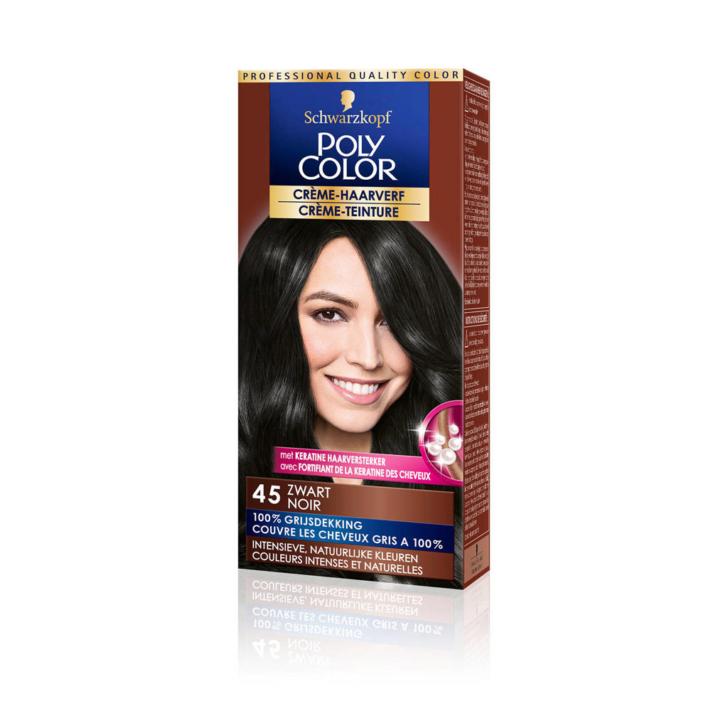 Schwarzkopf Poly Palette Poly Color Creme haarkleuring - 45 Zwart | wehkamp