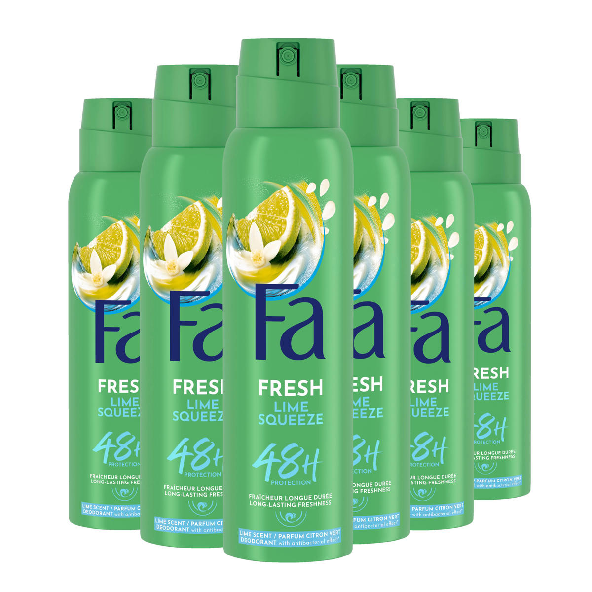 Fa Caribbean Wave deospray - 6 x 150 ml - voordeelverpakking | wehkamp