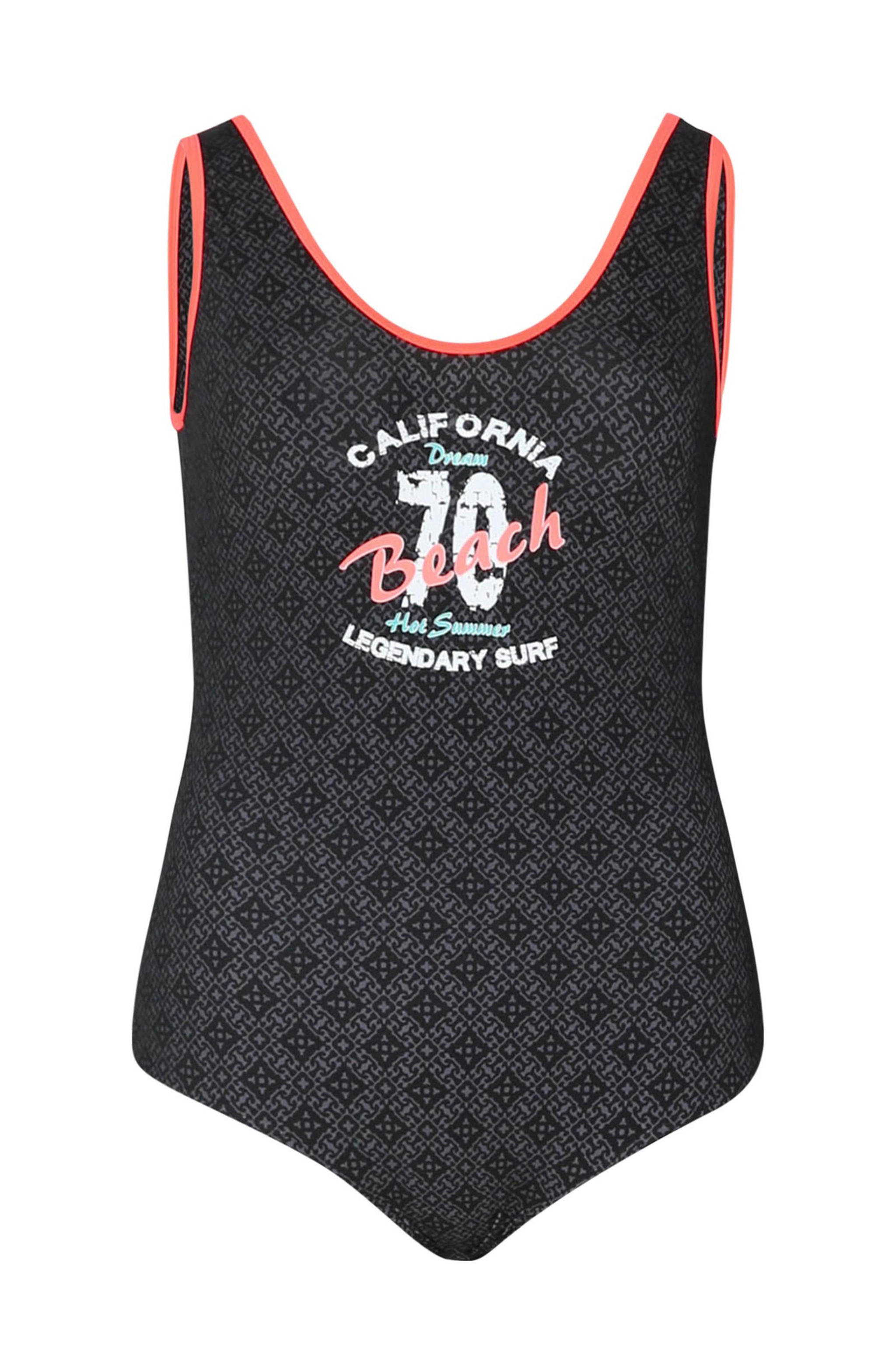 Paprika badpak met all over print antraciet | wehkamp