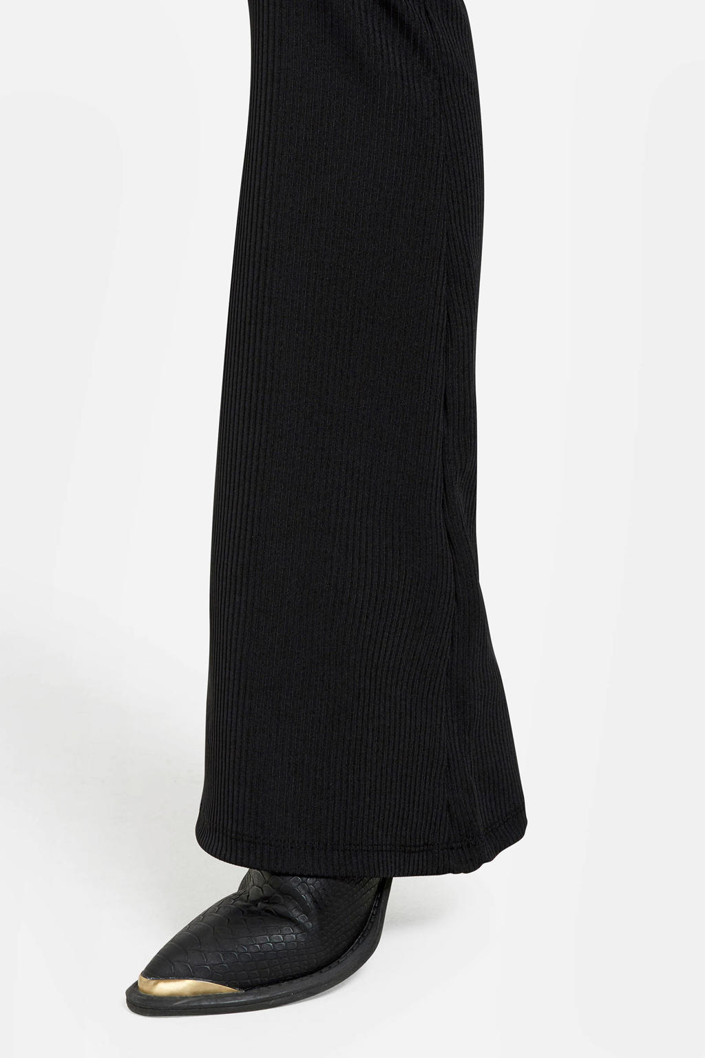Shoeby flared broek Rib Flare zwart | wehkamp