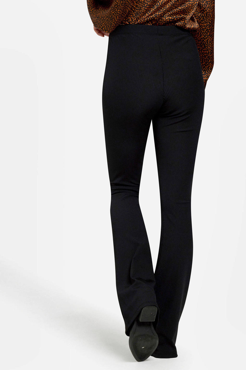 Shoeby flared broek Rib Flare zwart | wehkamp