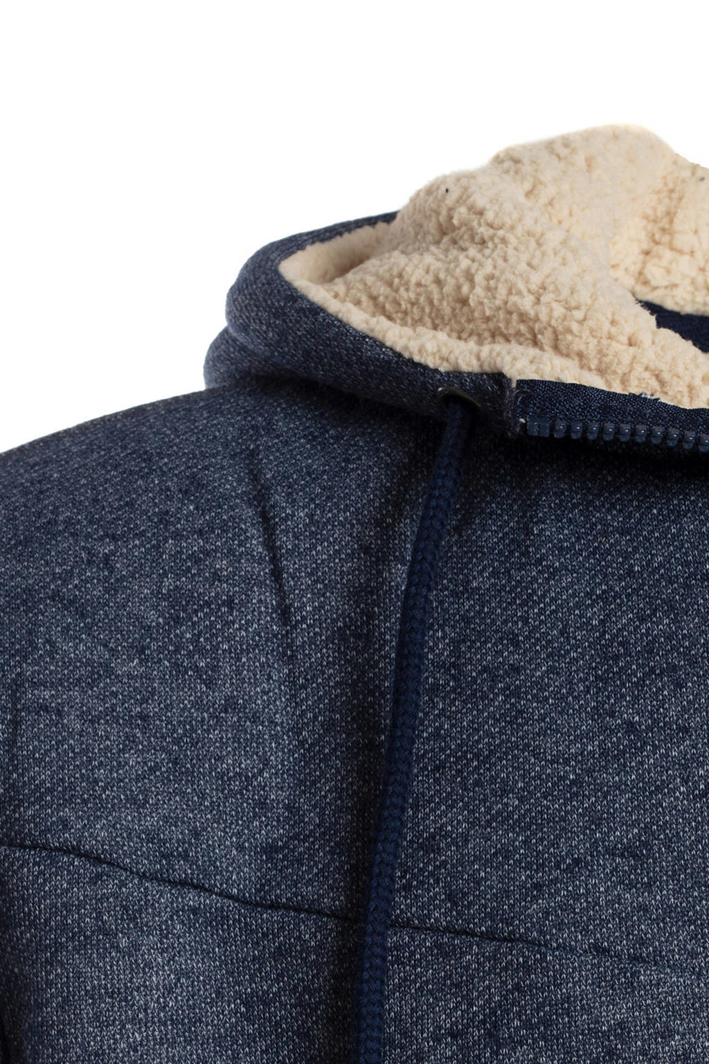 Scapino Mountain Peak fleece vest met teddy voering blauw | wehkamp