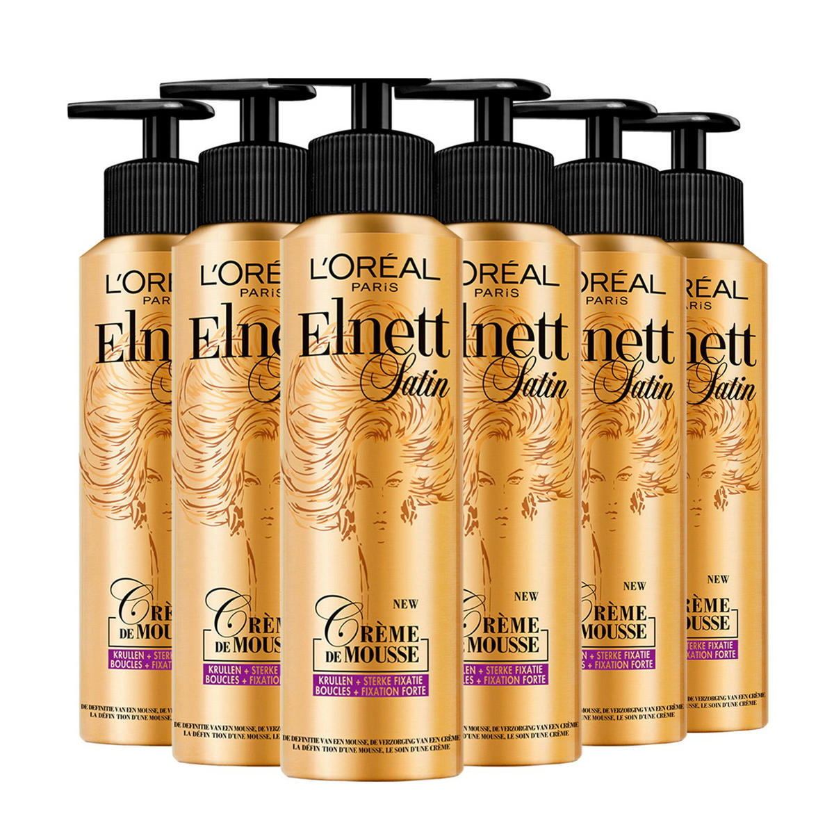 L'Oréal Paris Elnett Crème de Mousse krullen - 6x 200 ml | wehkamp