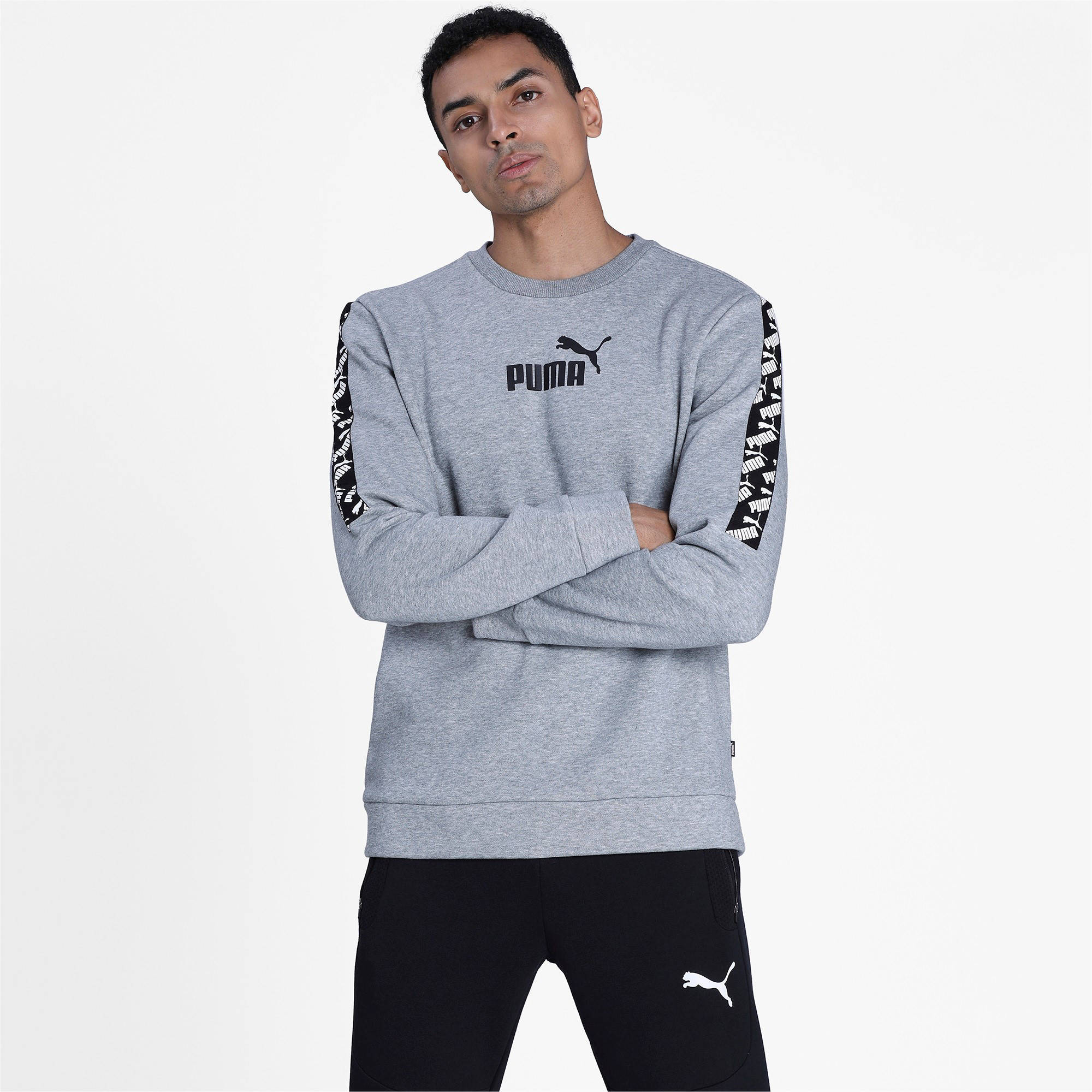 Puma sweater grijs | wehkamp