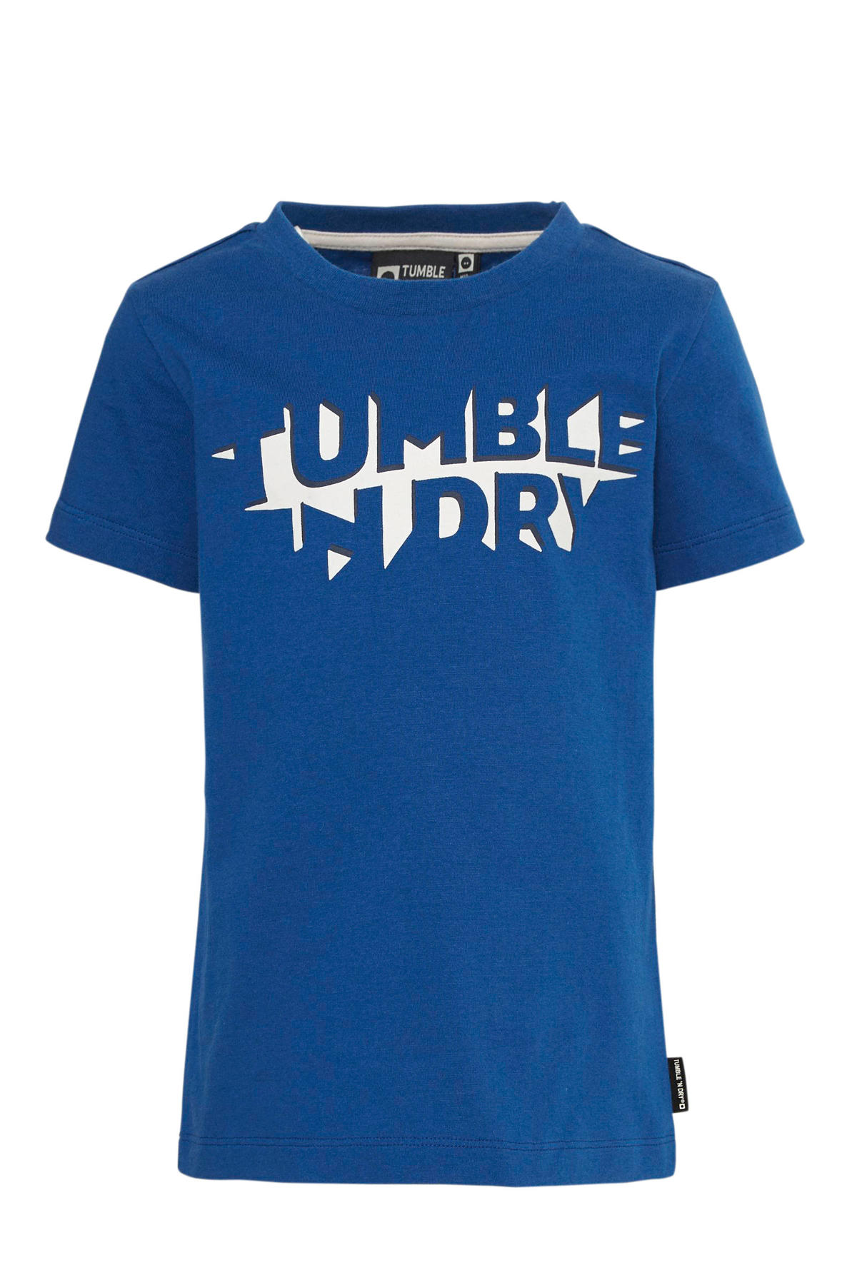 Tumble 'n Dry Mid regular fit T-shirt Gus met logo blauw/wit | wehkamp