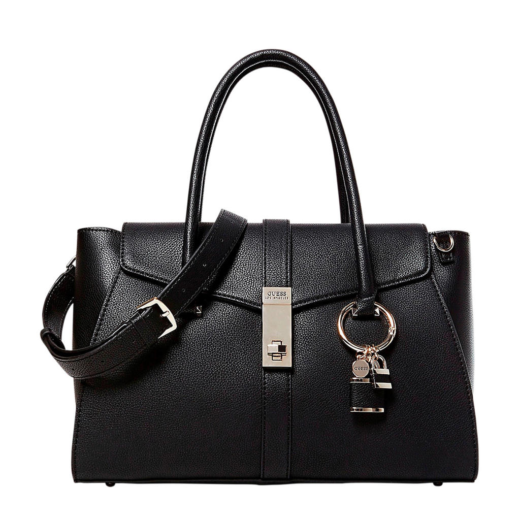 GUESS handtas ASHER zwart | wehkamp