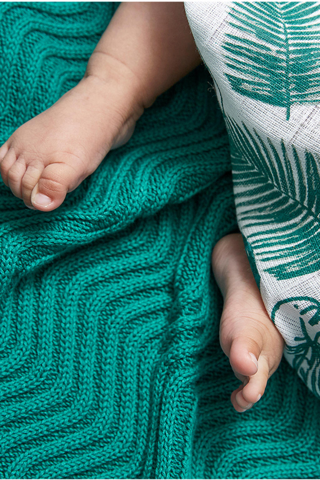 Meyco baby ledikantdeken The waves emerald green | wehkamp