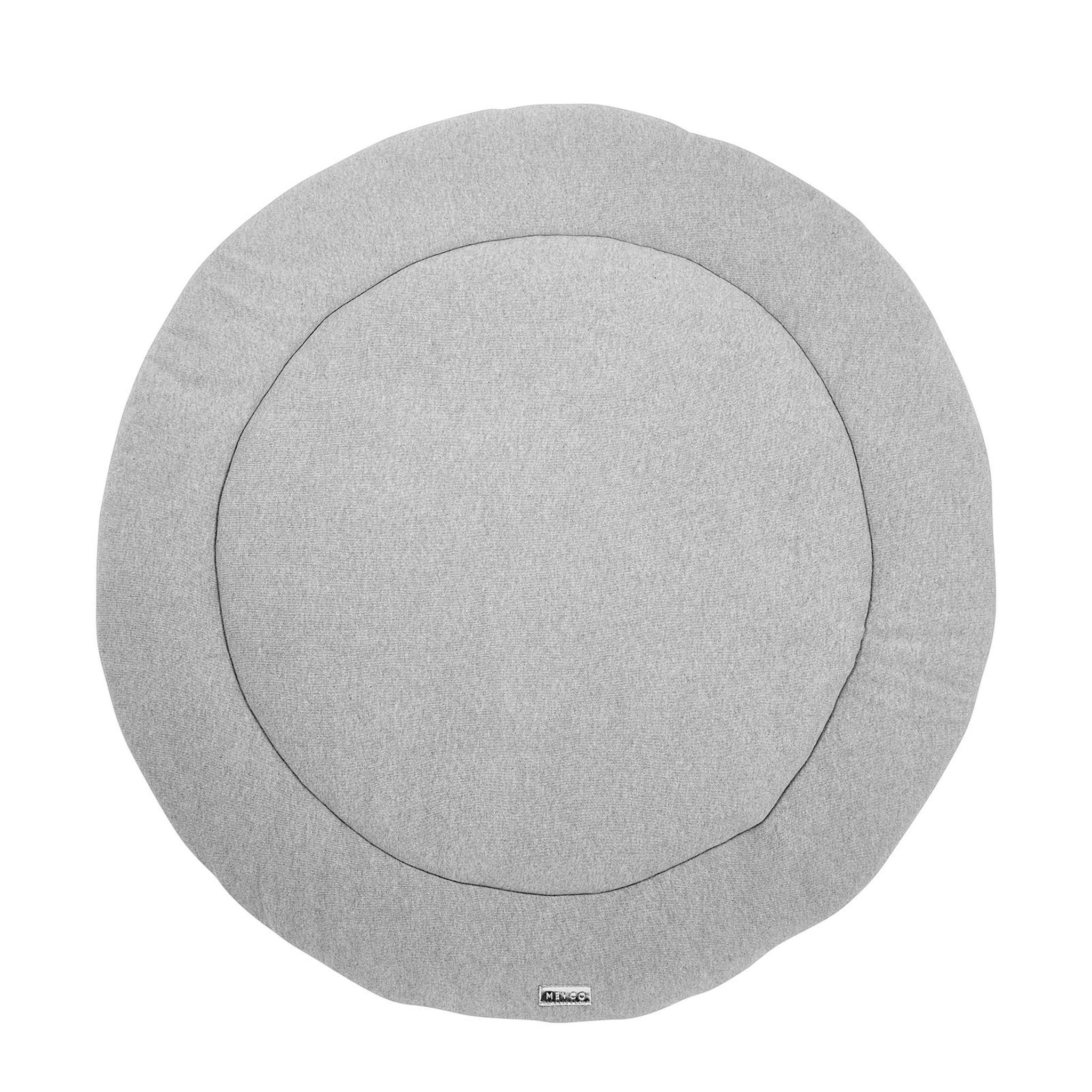 Meyco boxkleed rond Knit basic Ø 95 cm grijs melange | wehkamp