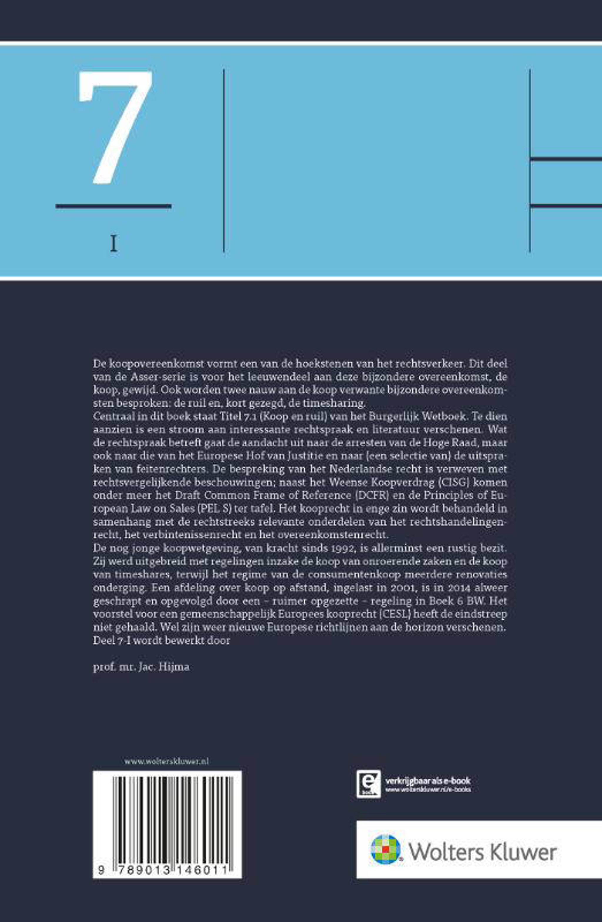 Prof. Mr. Jac. Hijma Asser-serie: Koop en ruil | wehkamp