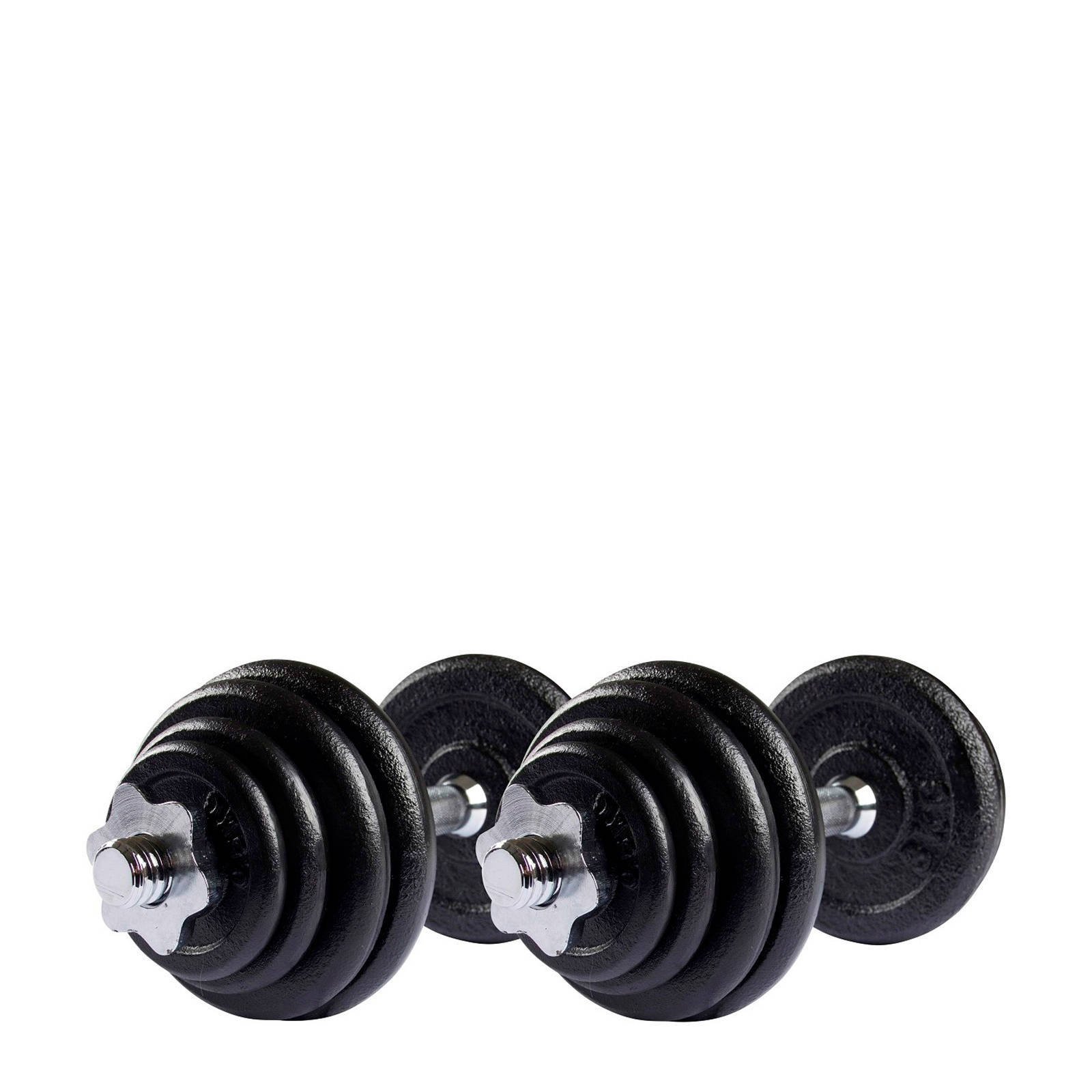 Virtufit Verstelbare Dumbbelset Pro - Halterset - Gietijzer - 1x15 kg ...